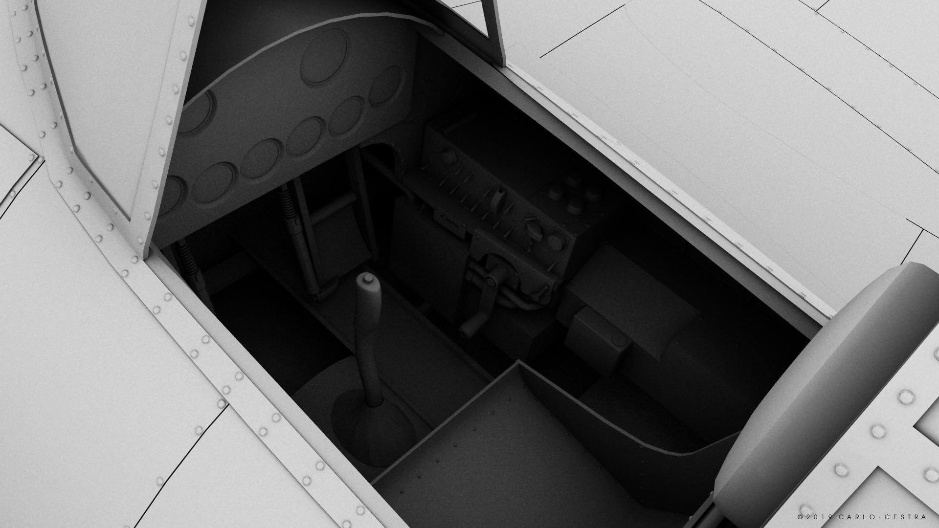 Grumman F4F-3 Wildcat VMF-222 3D Model by Carlo Cestra