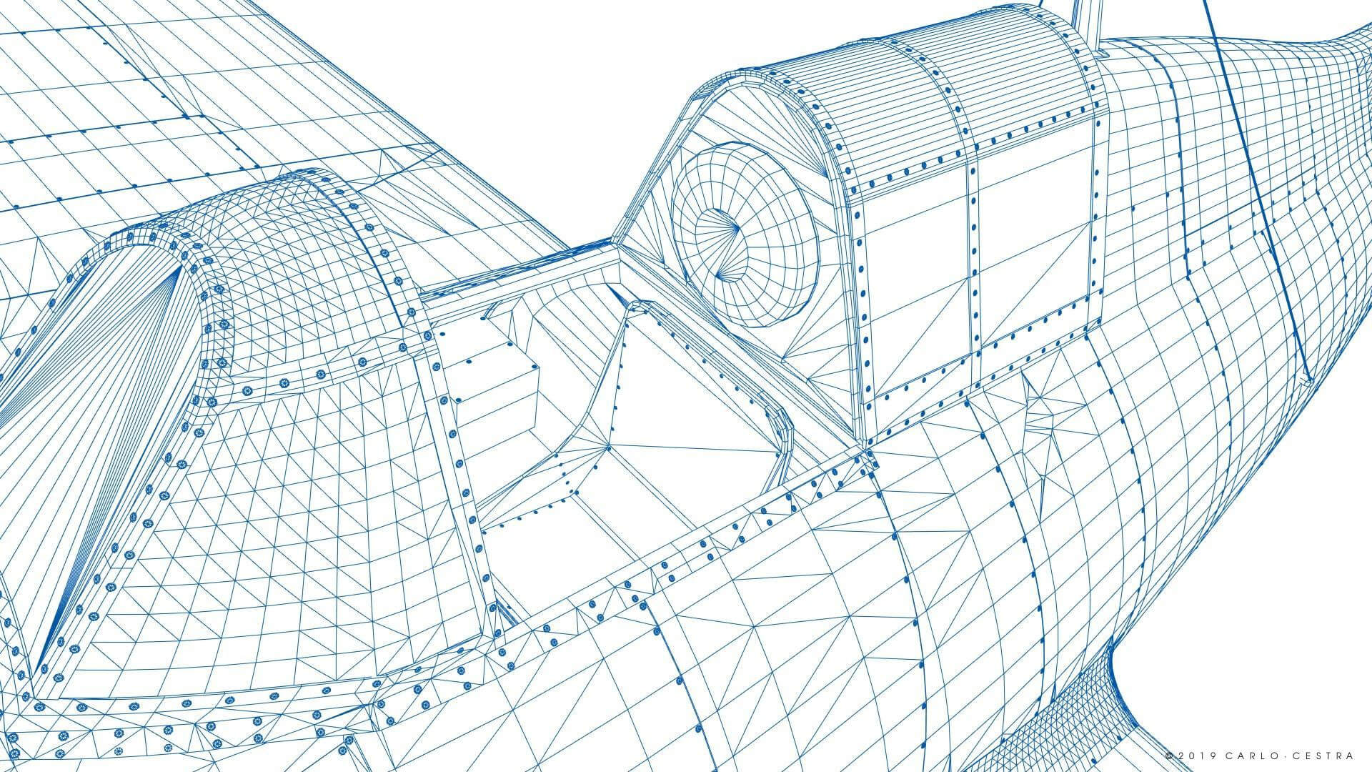 Grumman F4F-3 Wildcat VMF-222 3D Model by Carlo Cestra