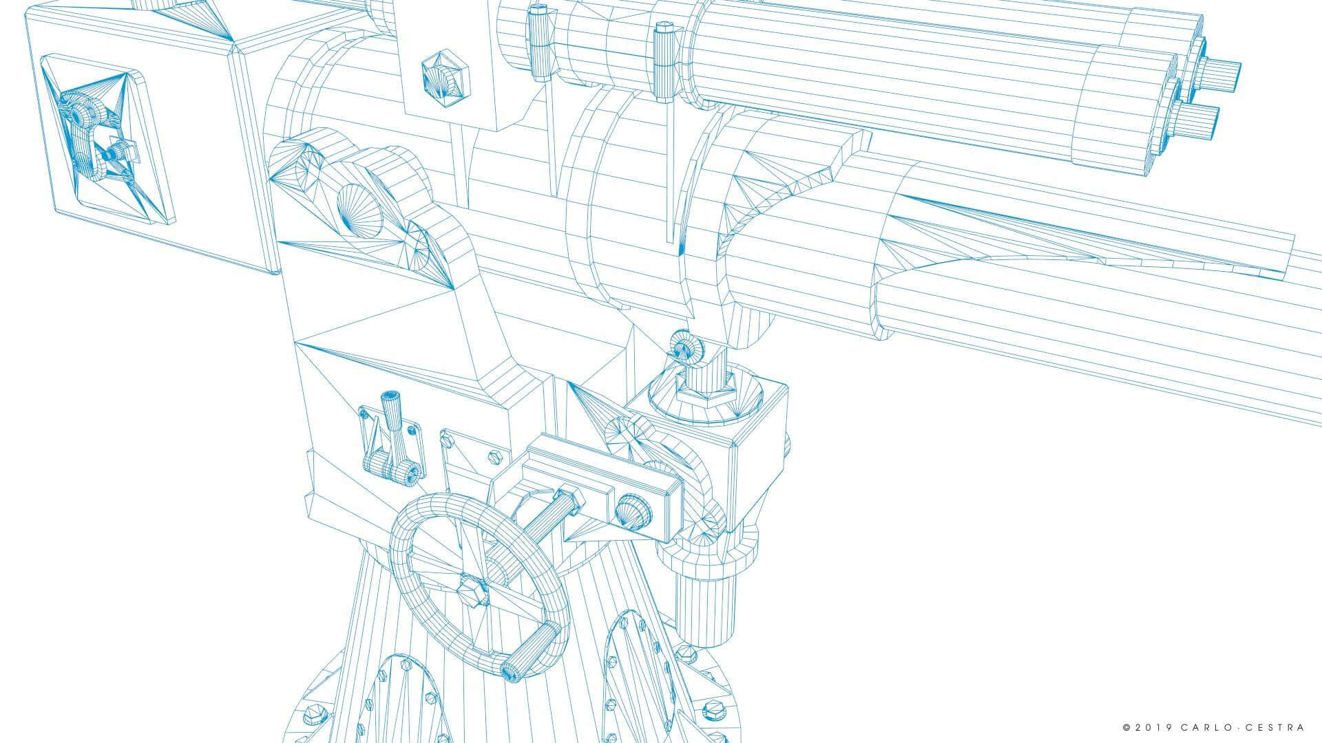 Howitzer 120-15 OTO 1933 3D Model by Carlo Cestra