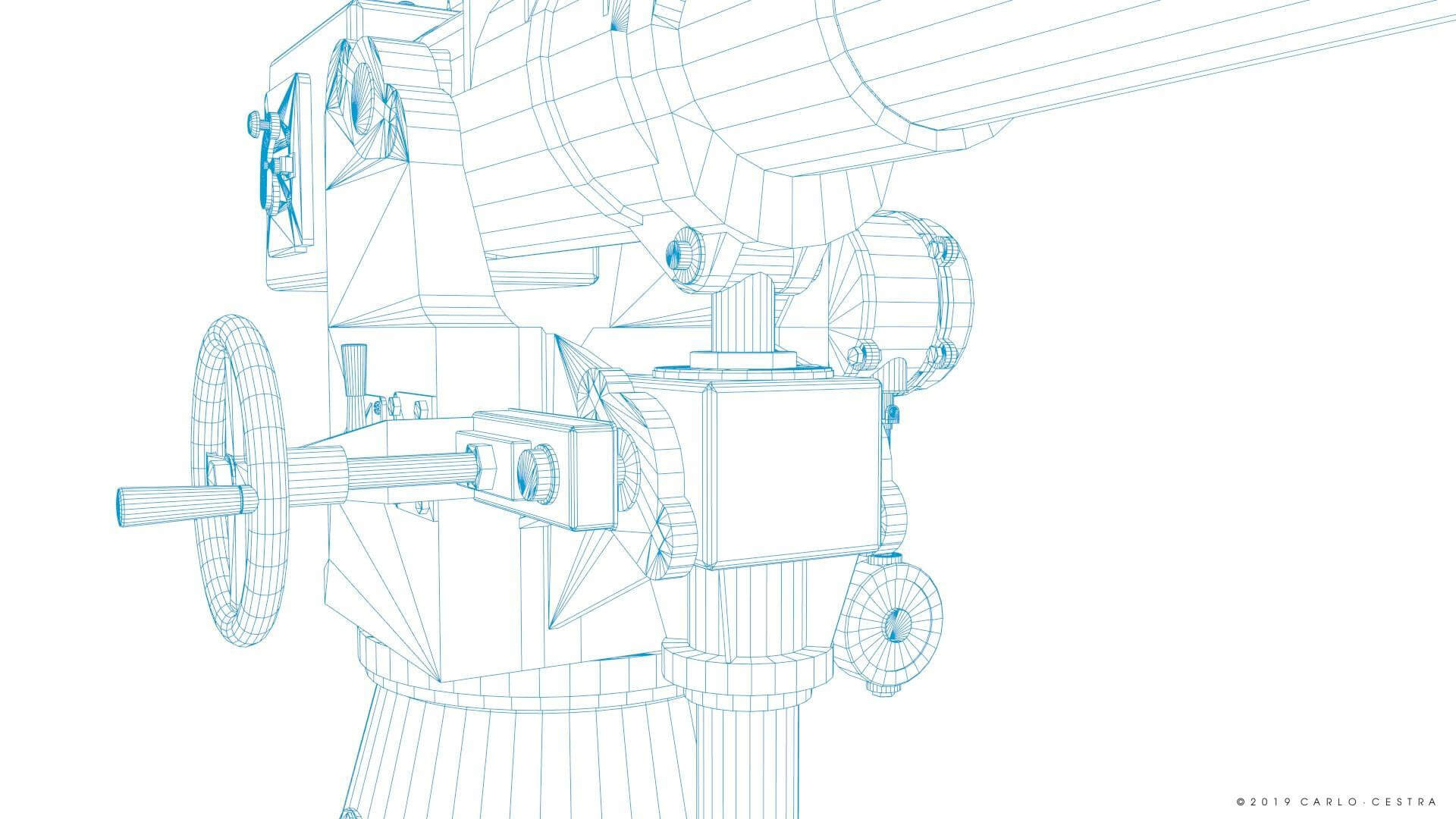 Howitzer 120-15 OTO 1933 3D Model by Carlo Cestra