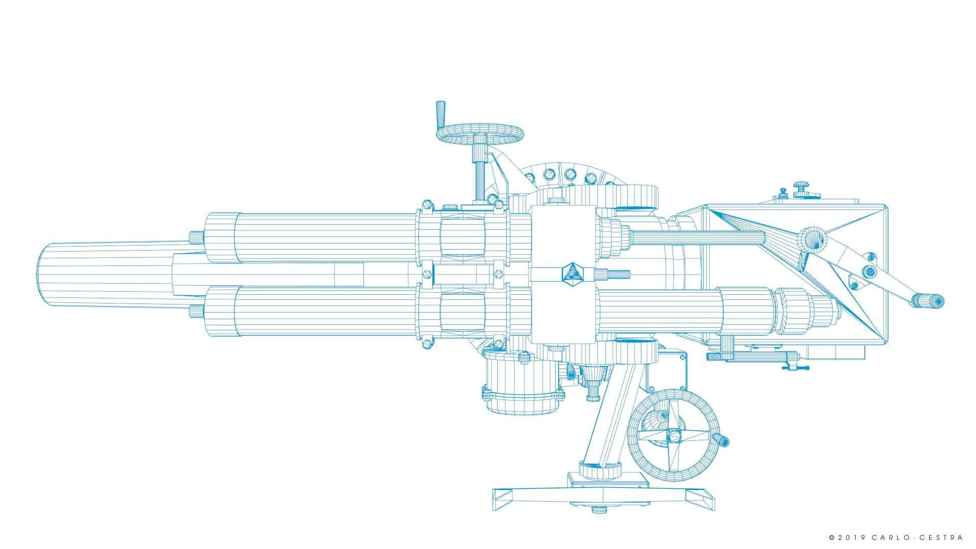 Howitzer 120-15 OTO 1933 3D Model by Carlo Cestra