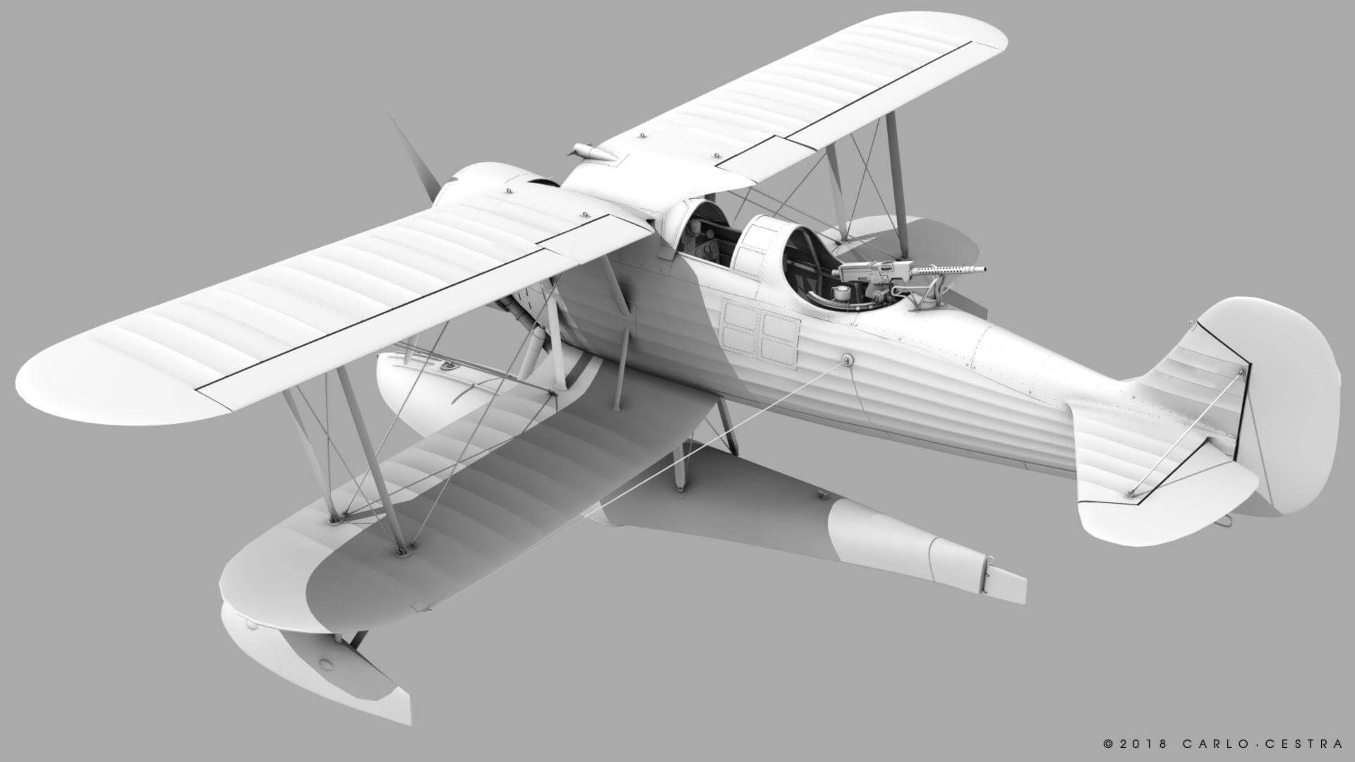 IMAM RO43 on Board POLA - 3D Model by Carlo Cestra