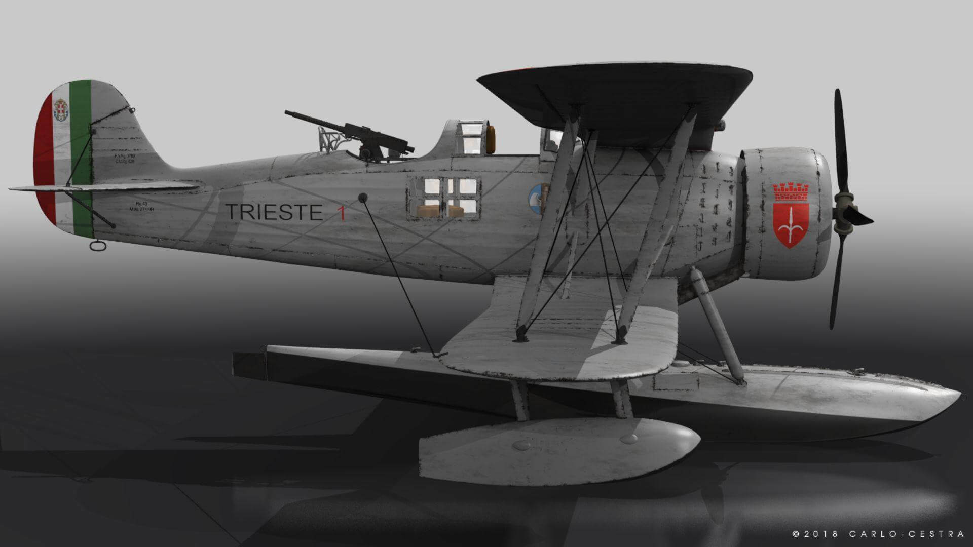 IMAM RO43 on Board TRIESTE - 3D Model by Carlo Cestra