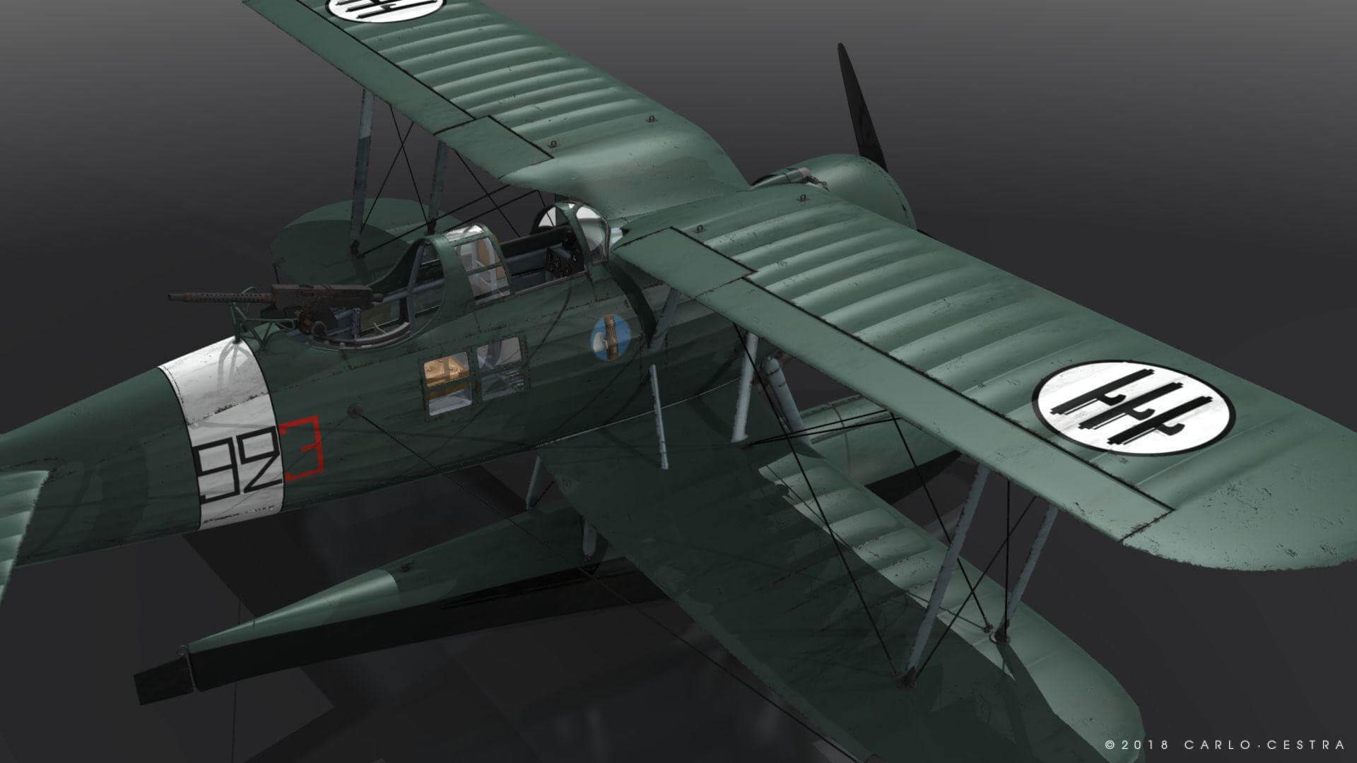 IMAM RO43 on Board Vittorio Veneto - 3D Model by Carlo Cestra