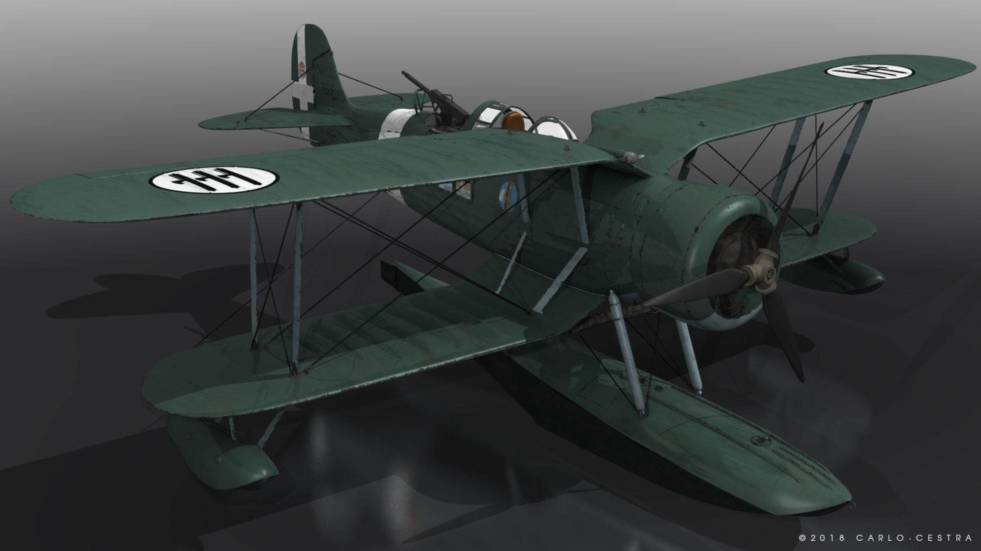 IMAM RO43 on Board Vittorio Veneto - 3D Model by Carlo Cestra