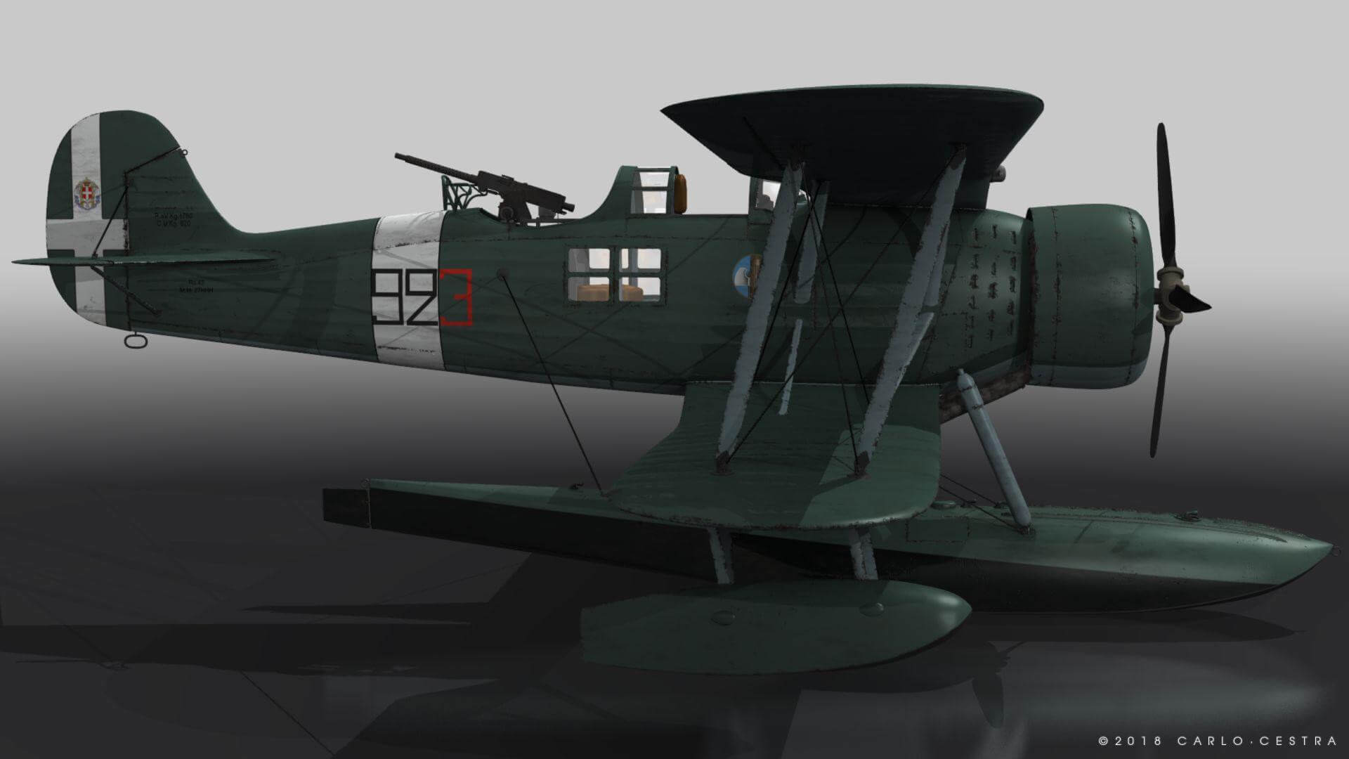 IMAM RO43 on Board Vittorio Veneto - 3D Model by Carlo Cestra