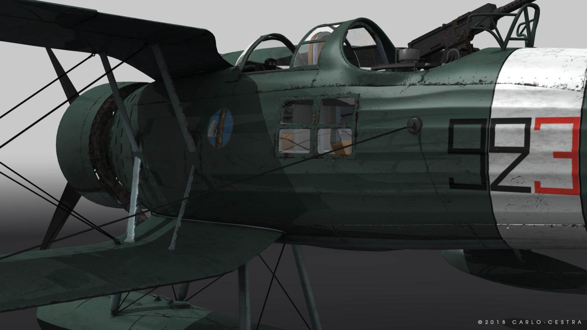 IMAM RO43 on Board Vittorio Veneto - 3D Model by Carlo Cestra