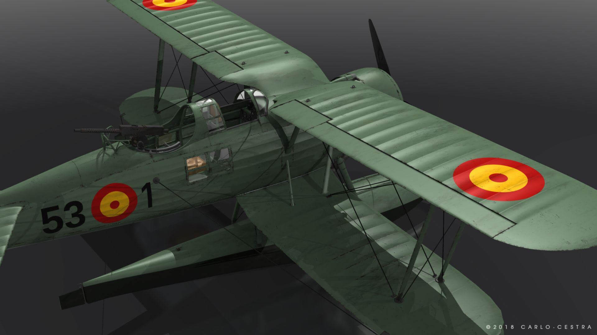 IMAM RO43 Spanish Air Force - 3D Model by Carlo Cestra