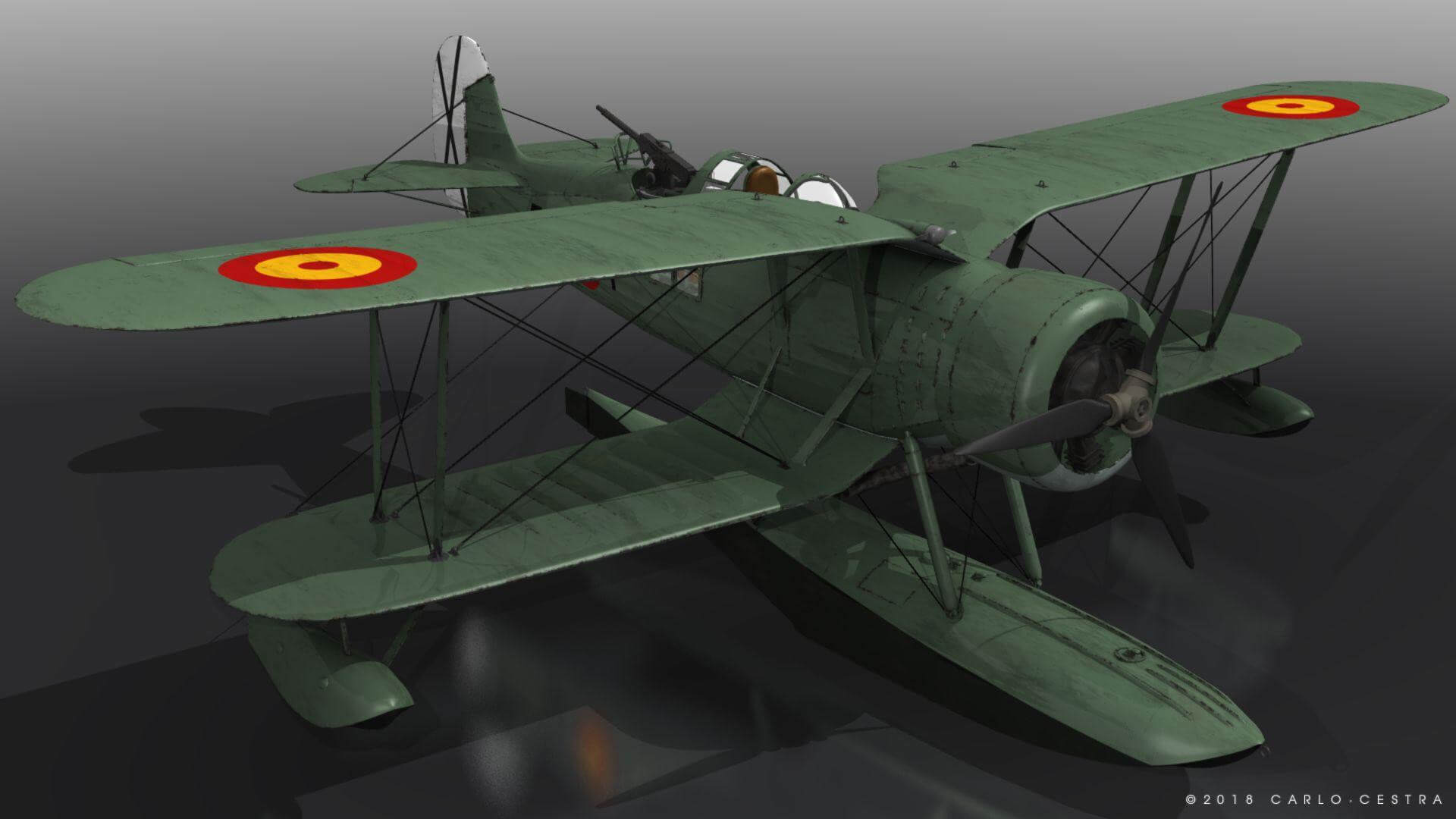 IMAM RO43 Spanish Air Force - 3D Model by Carlo Cestra