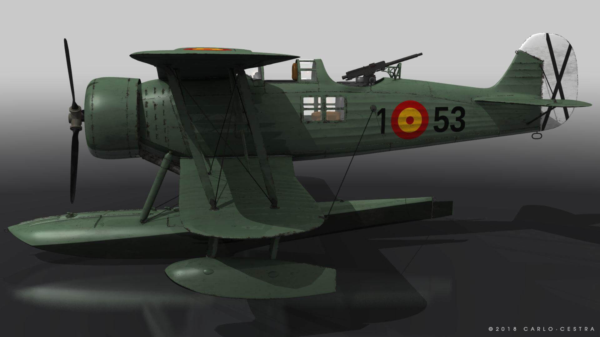 IMAM RO43 Spanish Air Force - 3D Model by Carlo Cestra
