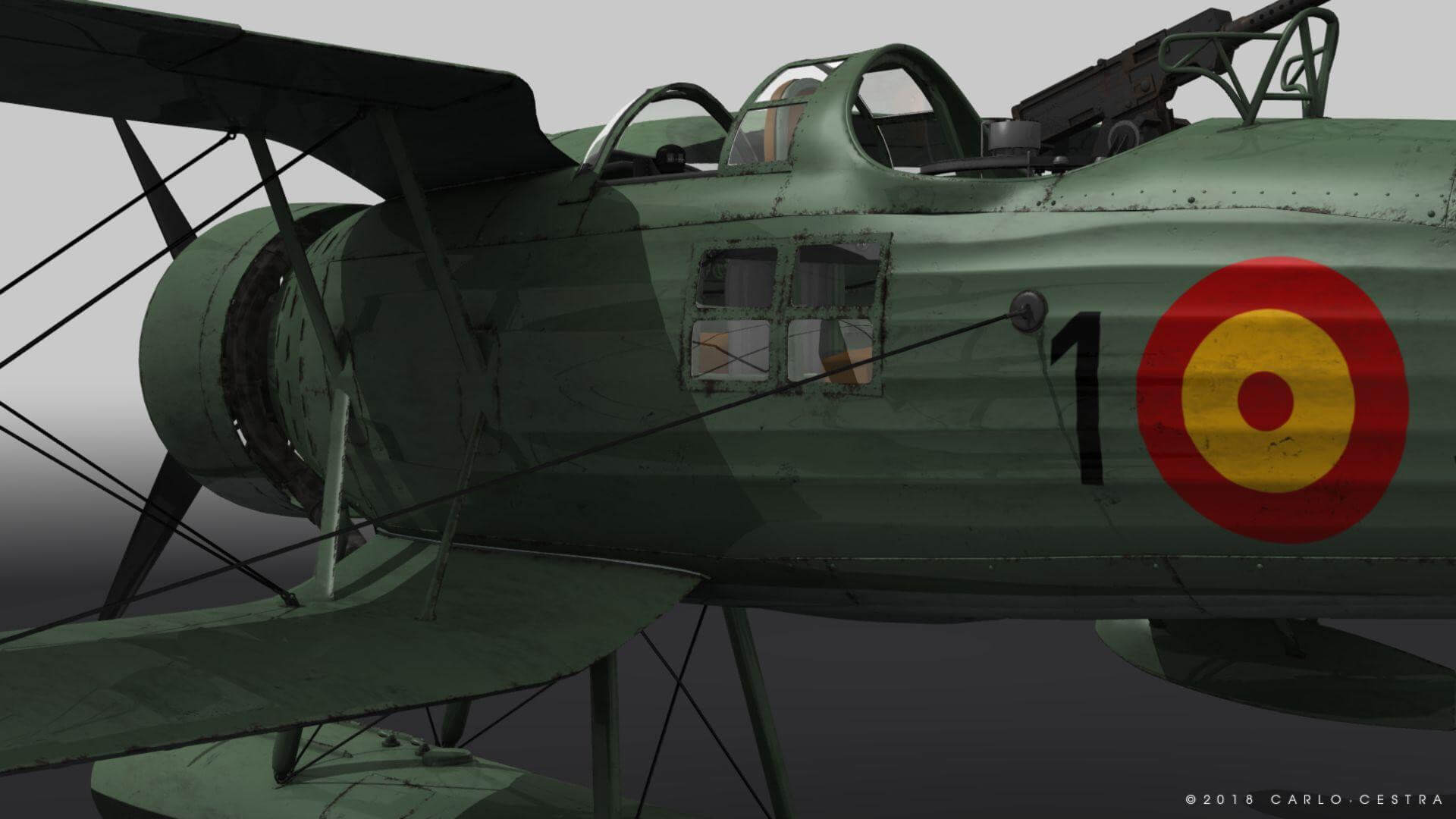 IMAM RO43 Spanish Air Force - 3D Model by Carlo Cestra