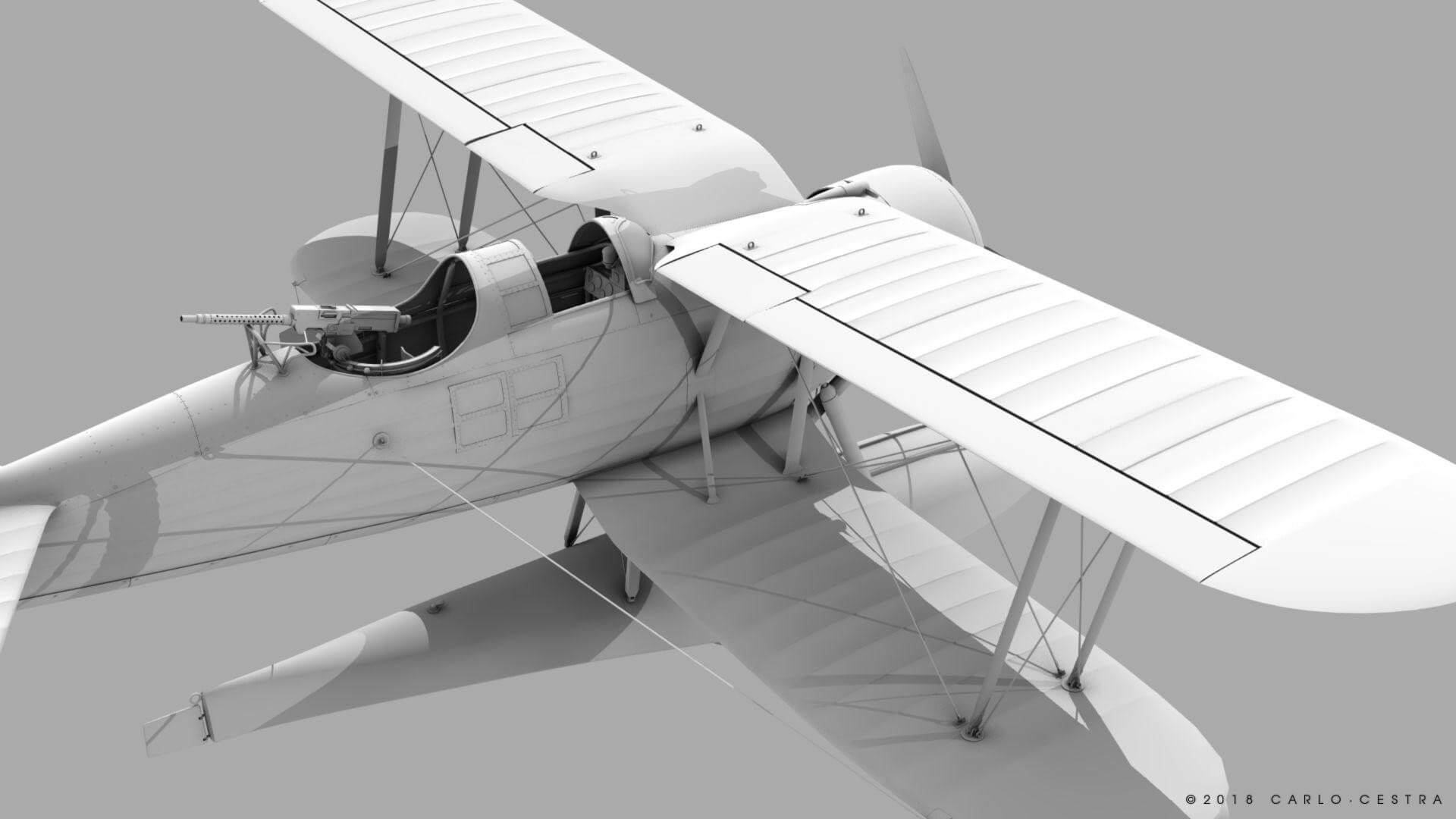 IMAM RO43 Spanish Air Force - 3D Model by Carlo Cestra