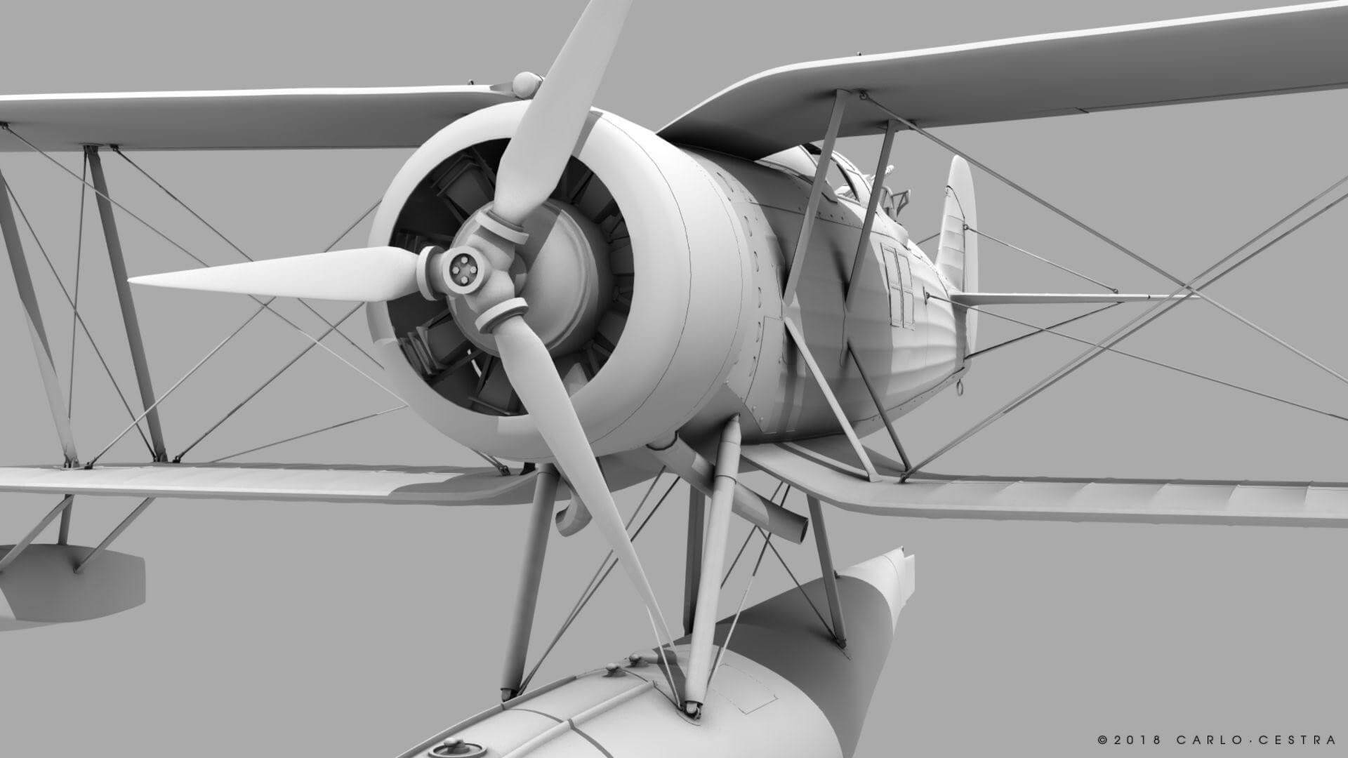IMAM RO43 Spanish Air Force - 3D Model by Carlo Cestra