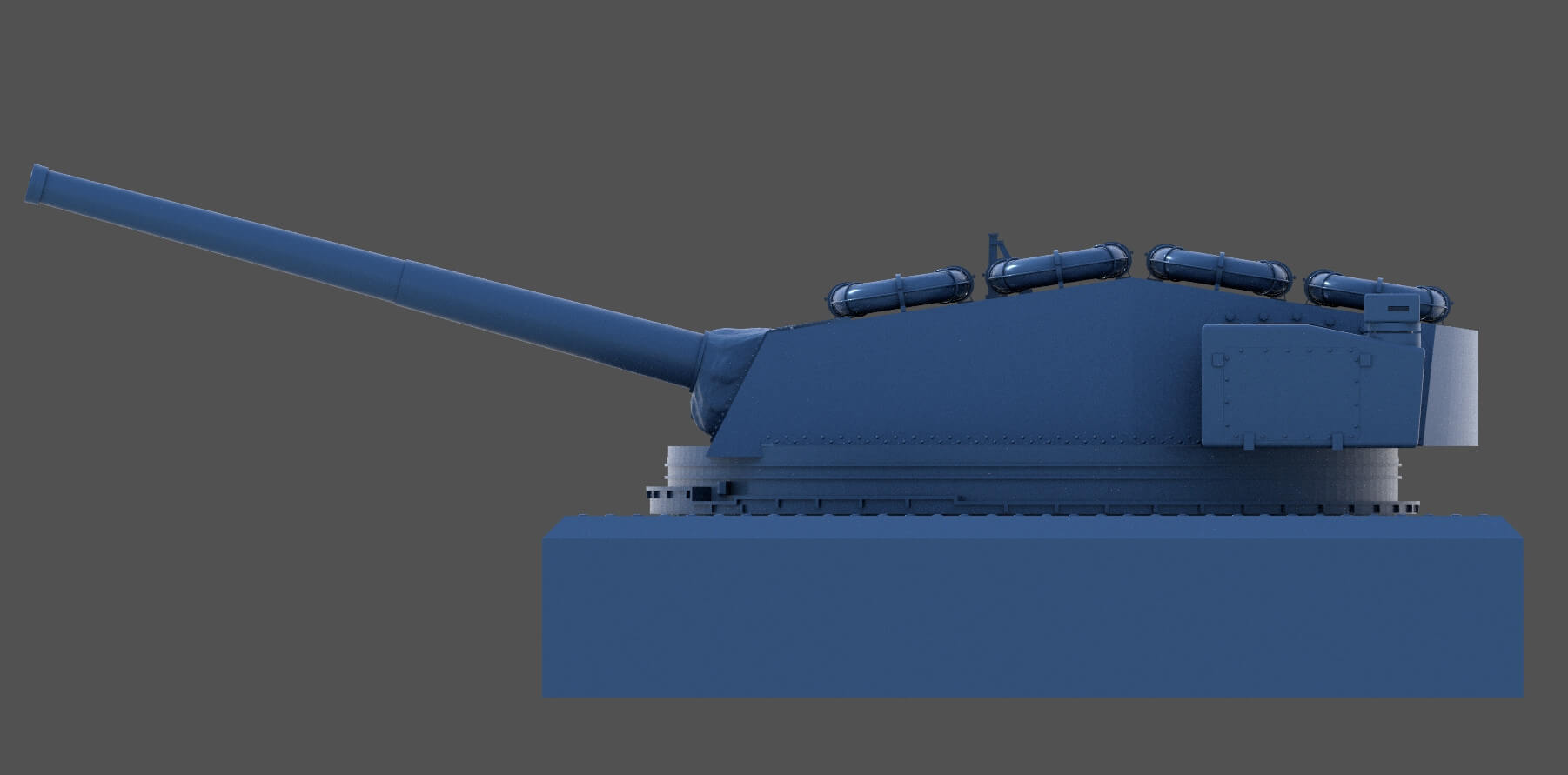 Italian WWII 381-50 Triple Turret - 1-72 Scale 3D Model by Carlo Cestra