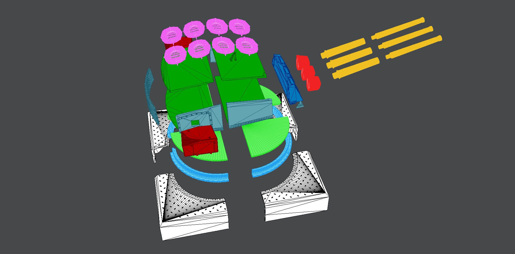 Italian WWII 381-50 Triple Turret - 1-72 Scale 3D Model by Carlo Cestra