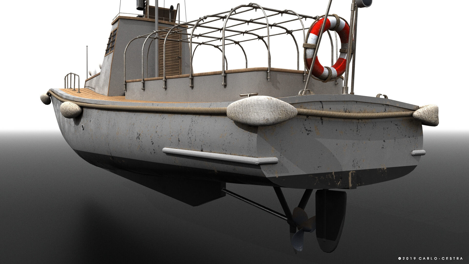 Japanese 11m 60Hp Motor Boat - 3D Model by Carlo Cestra