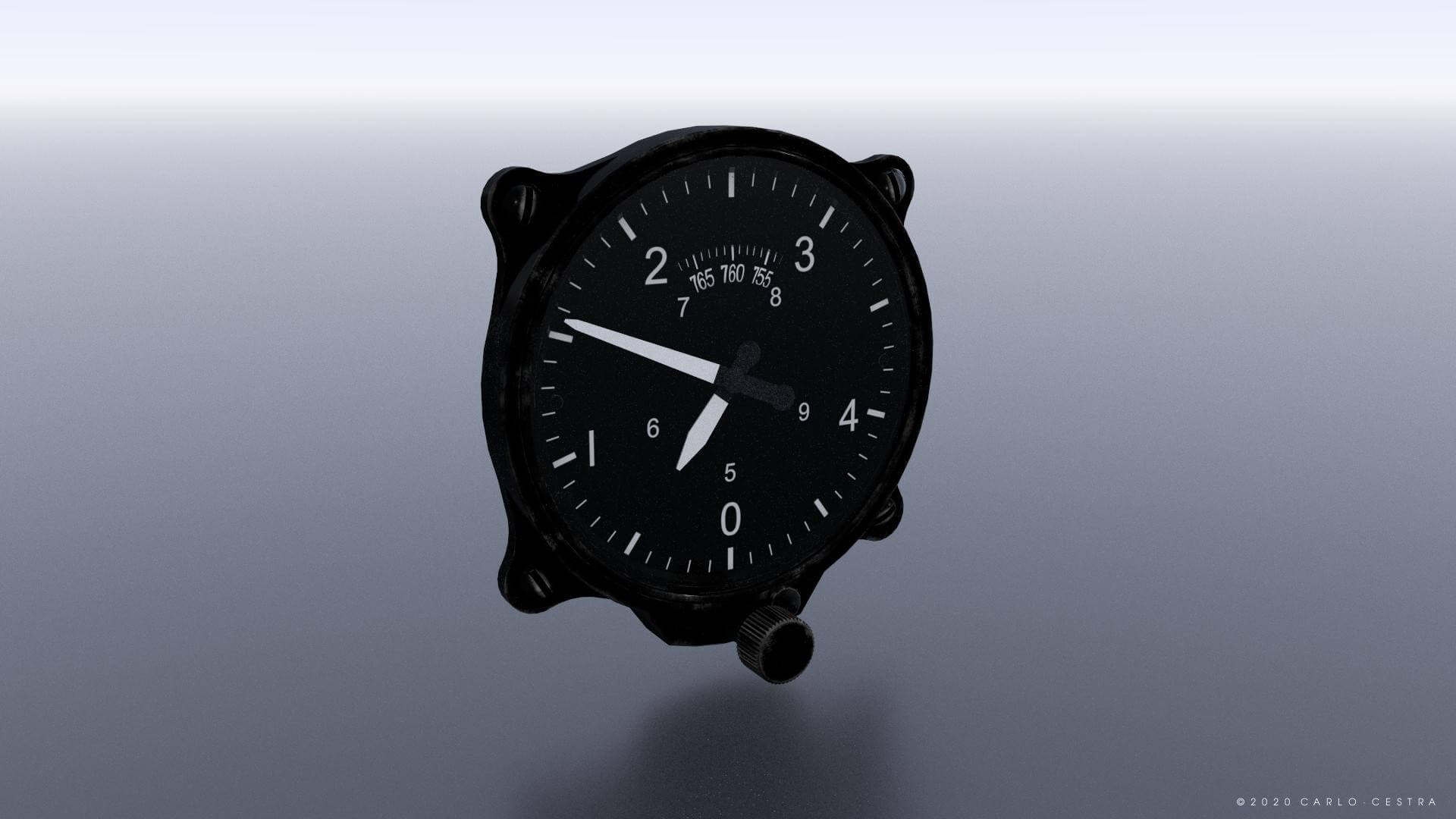 Japanese Altimeter Gauge - 3D Model by Carlo Cestra