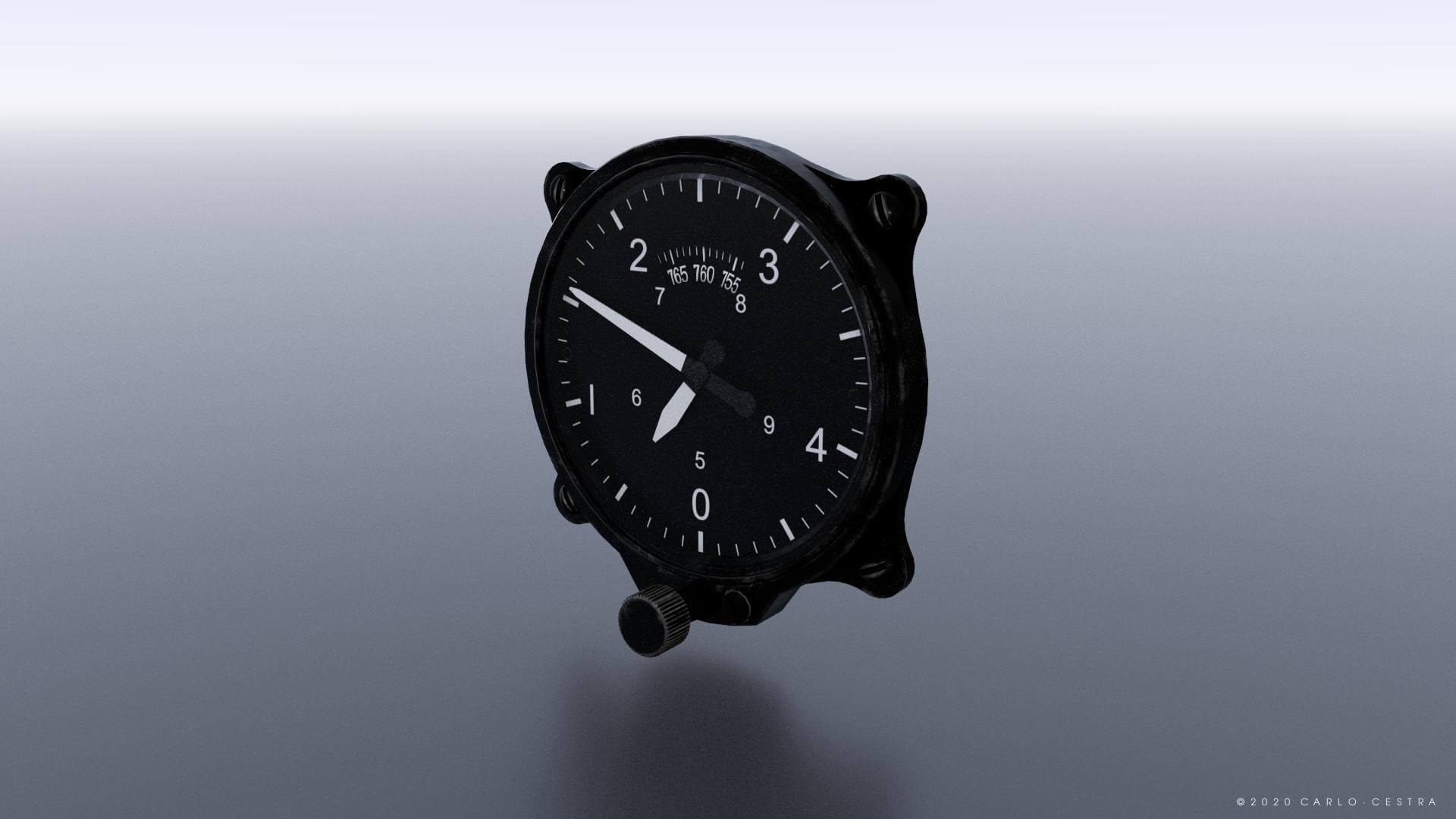 Japanese Altimeter Gauge - 3D Model by Carlo Cestra