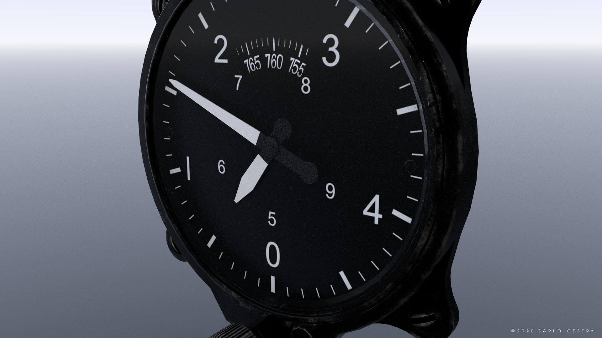 Japanese Altimeter Gauge - 3D Model by Carlo Cestra