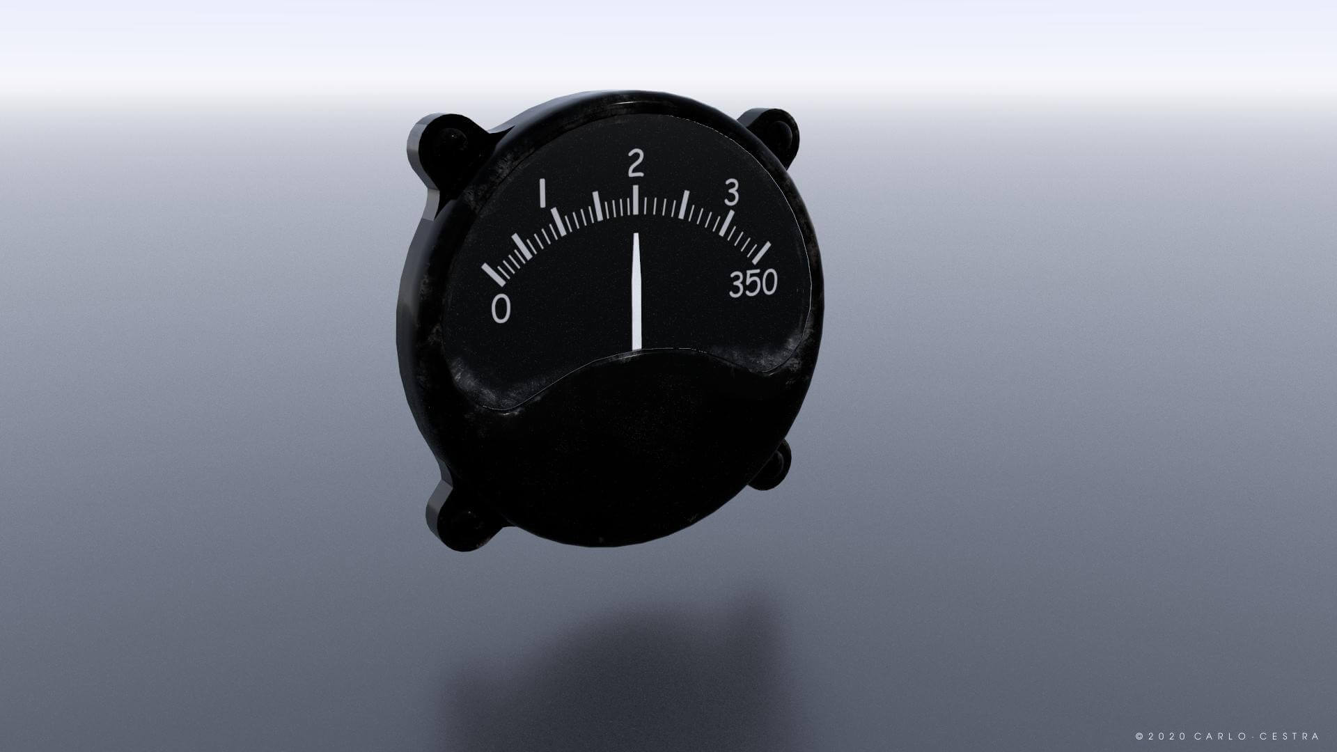 Japanese Cylinder Temperature Gauge - 3D Model by Carlo Cestra
