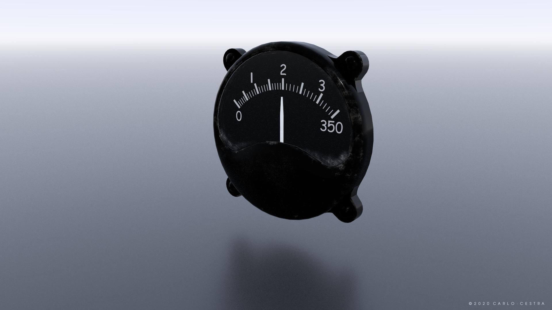 Japanese Cylinder Temperature Gauge - 3D Model by Carlo Cestra
