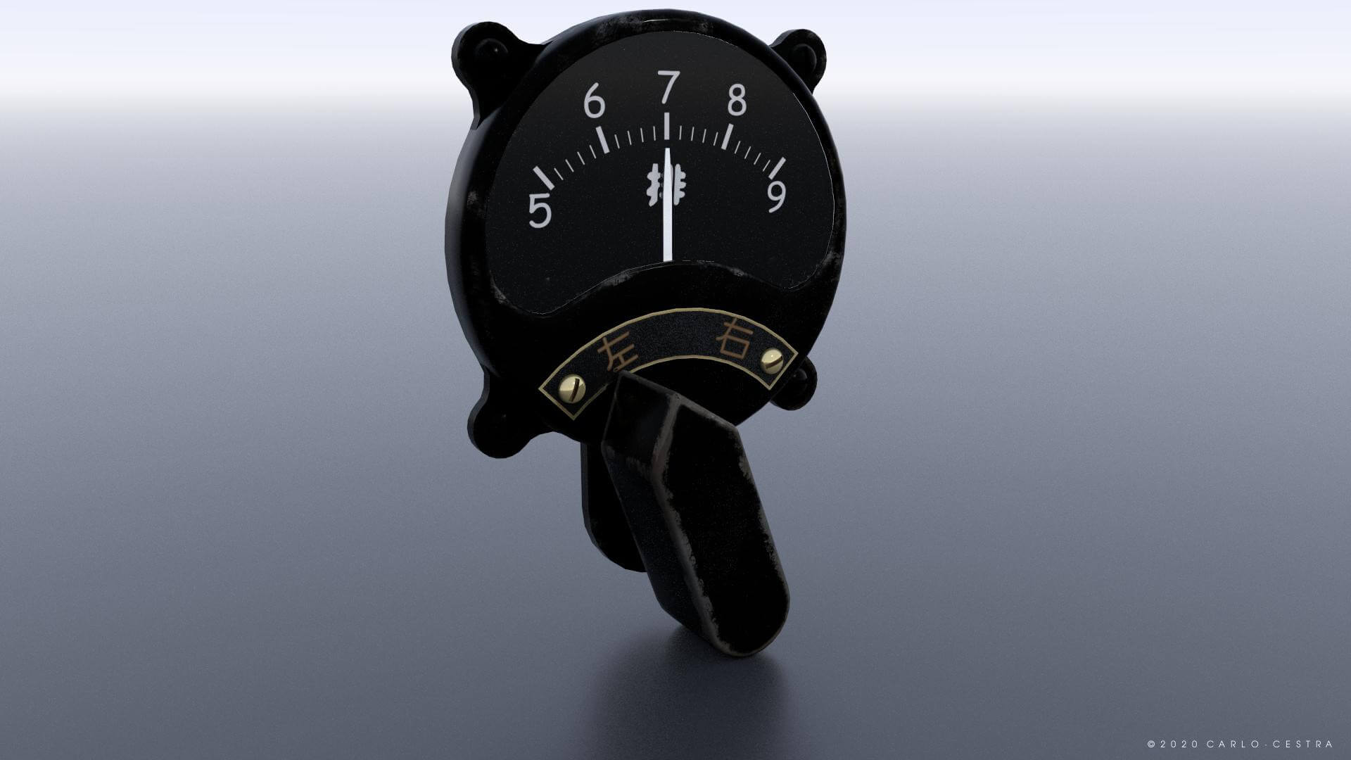 Japanese Exhaust Temperature Gauge - 3D Model by Carlo Cestra