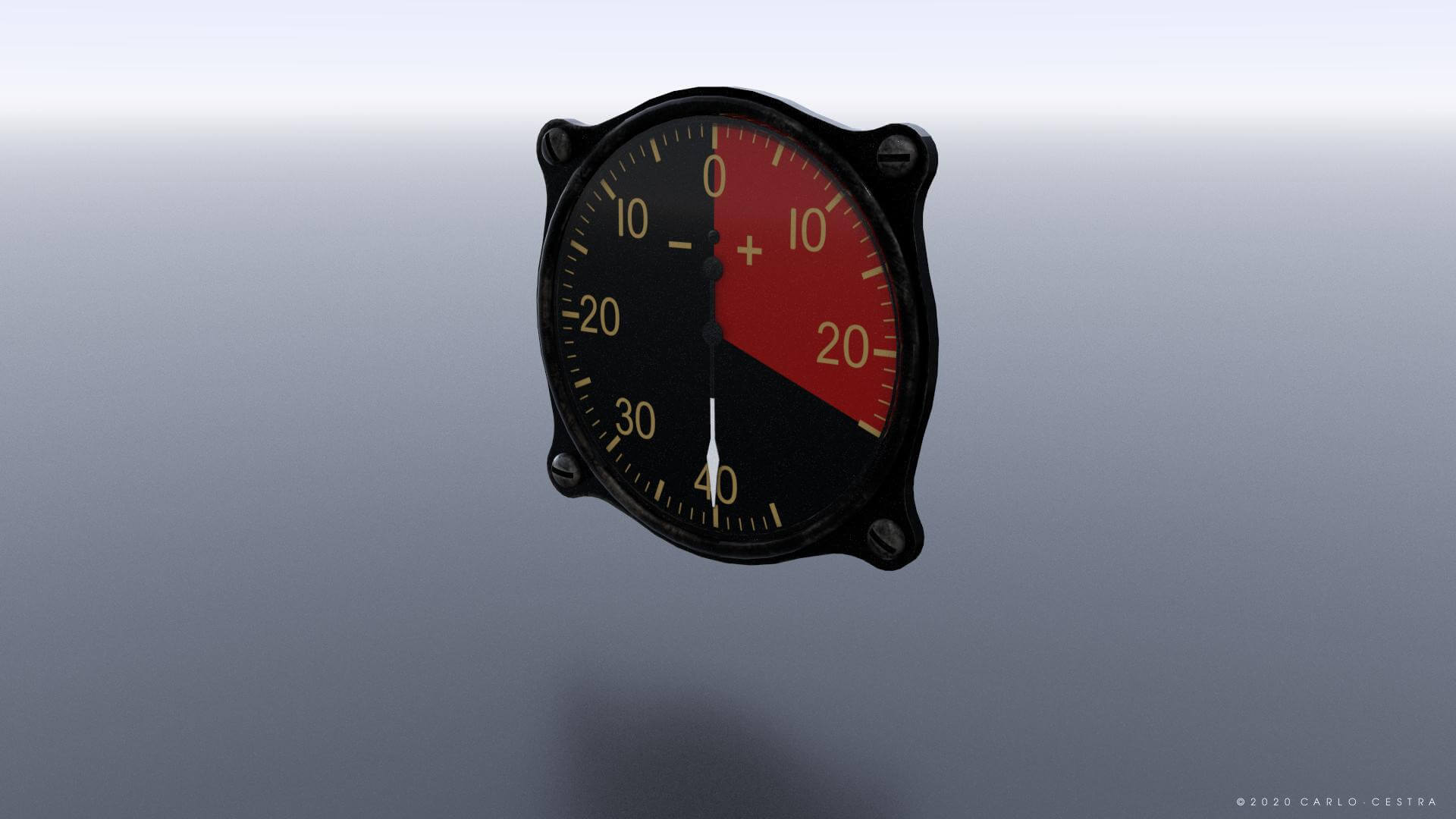 Japanese Intake Manifold Pressure Gauge - 3D Model by Carlo Cestra