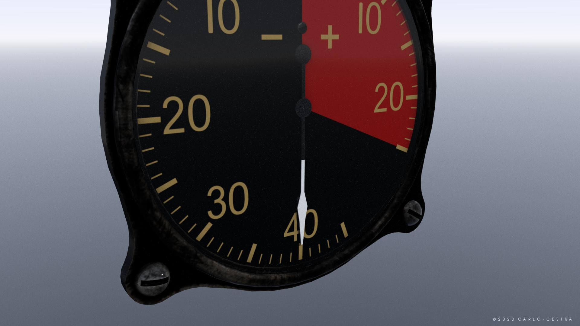 Japanese Intake Manifold Pressure Gauge - 3D Model by Carlo Cestra