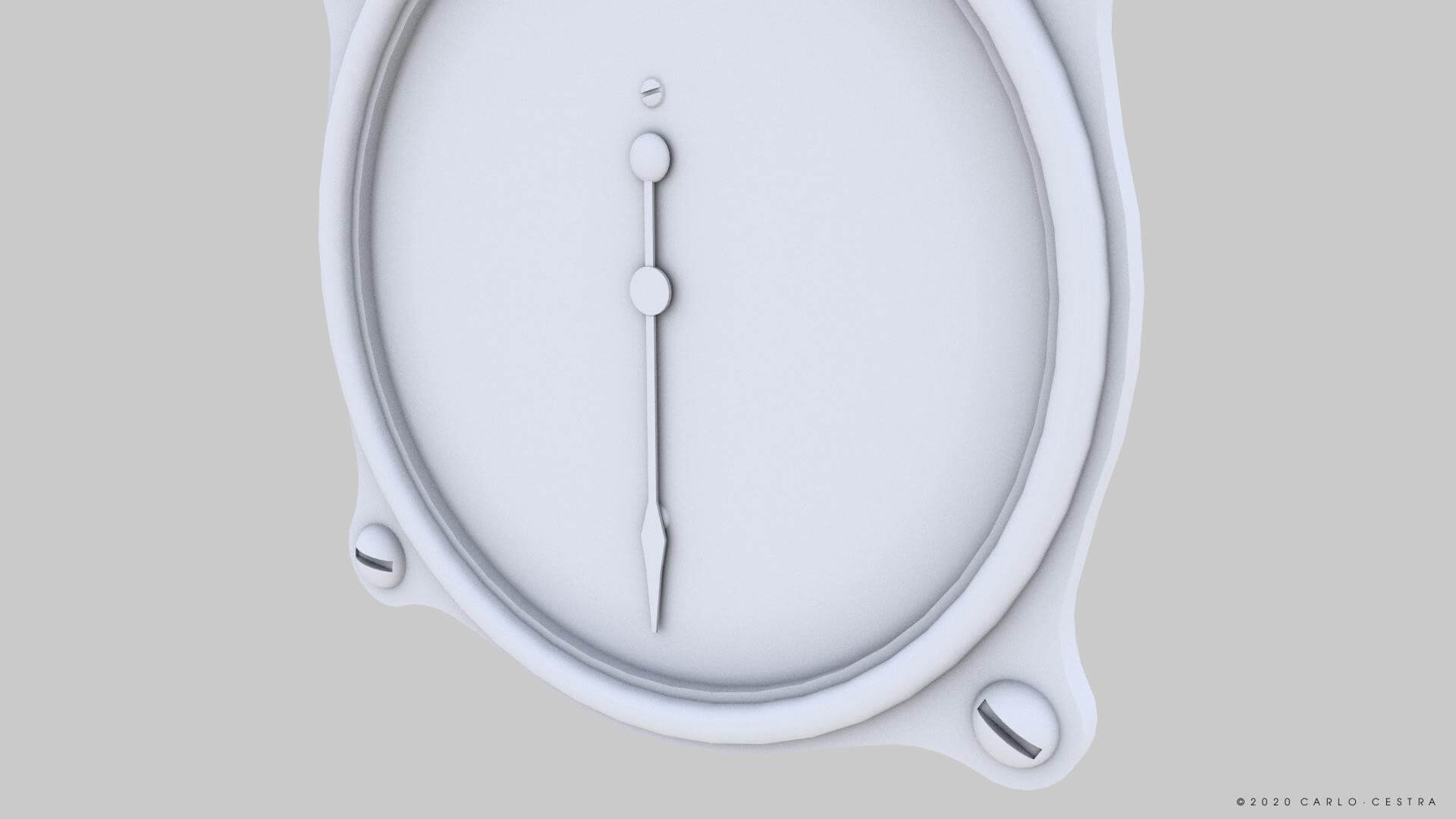 Japanese Intake Manifold Pressure Gauge - 3D Model by Carlo Cestra