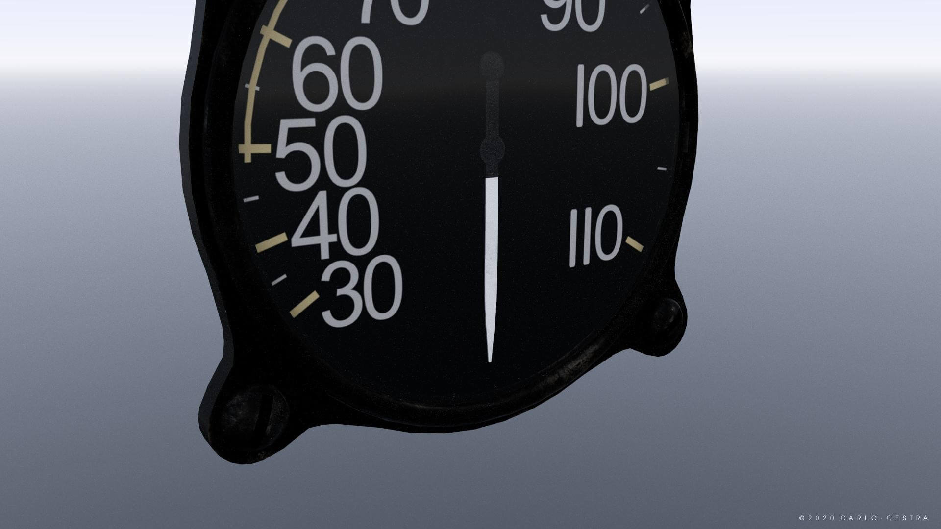 Japanese Oil Temperature Gauge - 3D Model by Carlo Cestra