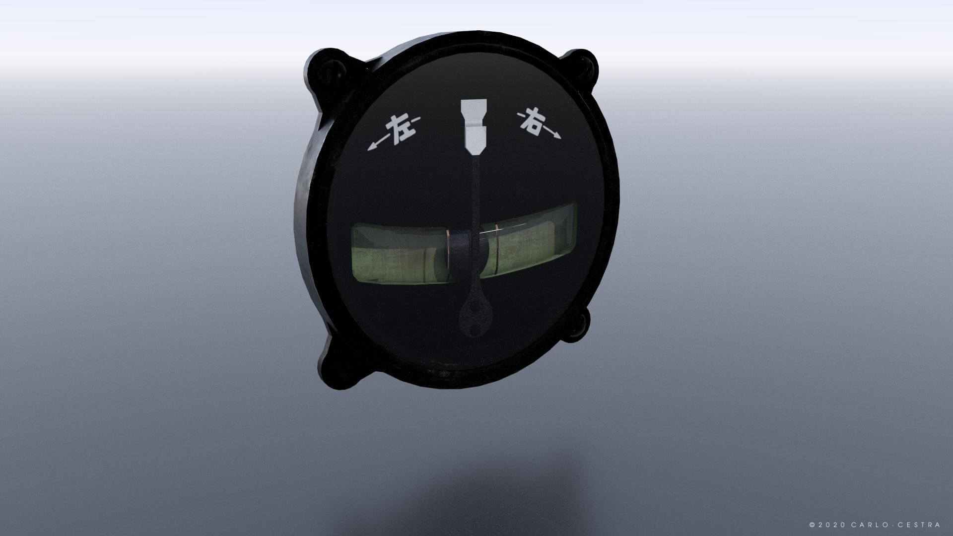 Japanese Turn and Bank Indicator - 3D Model by Carlo Cestra
