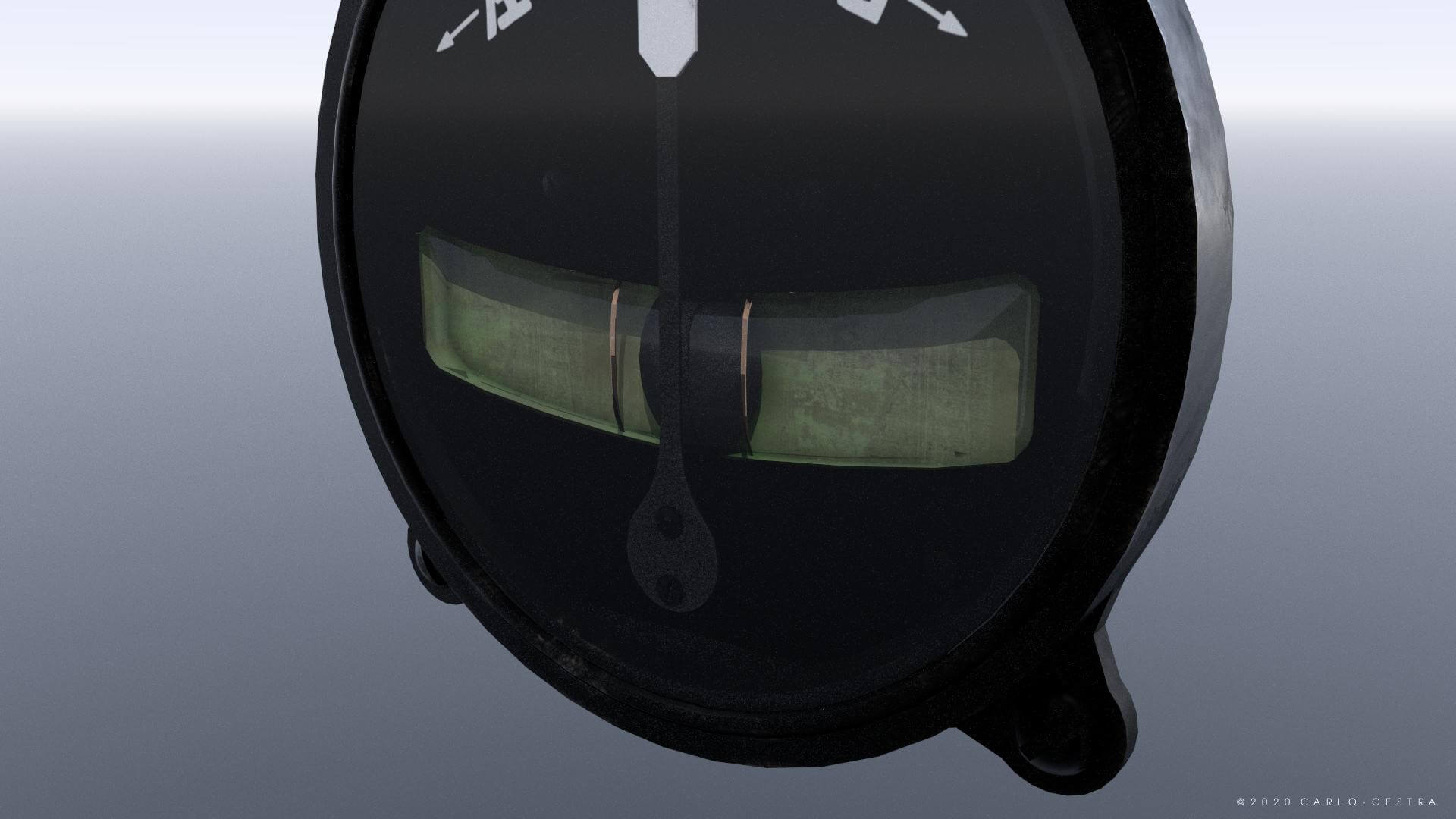 Japanese Turn and Bank Indicator - 3D Model by Carlo Cestra