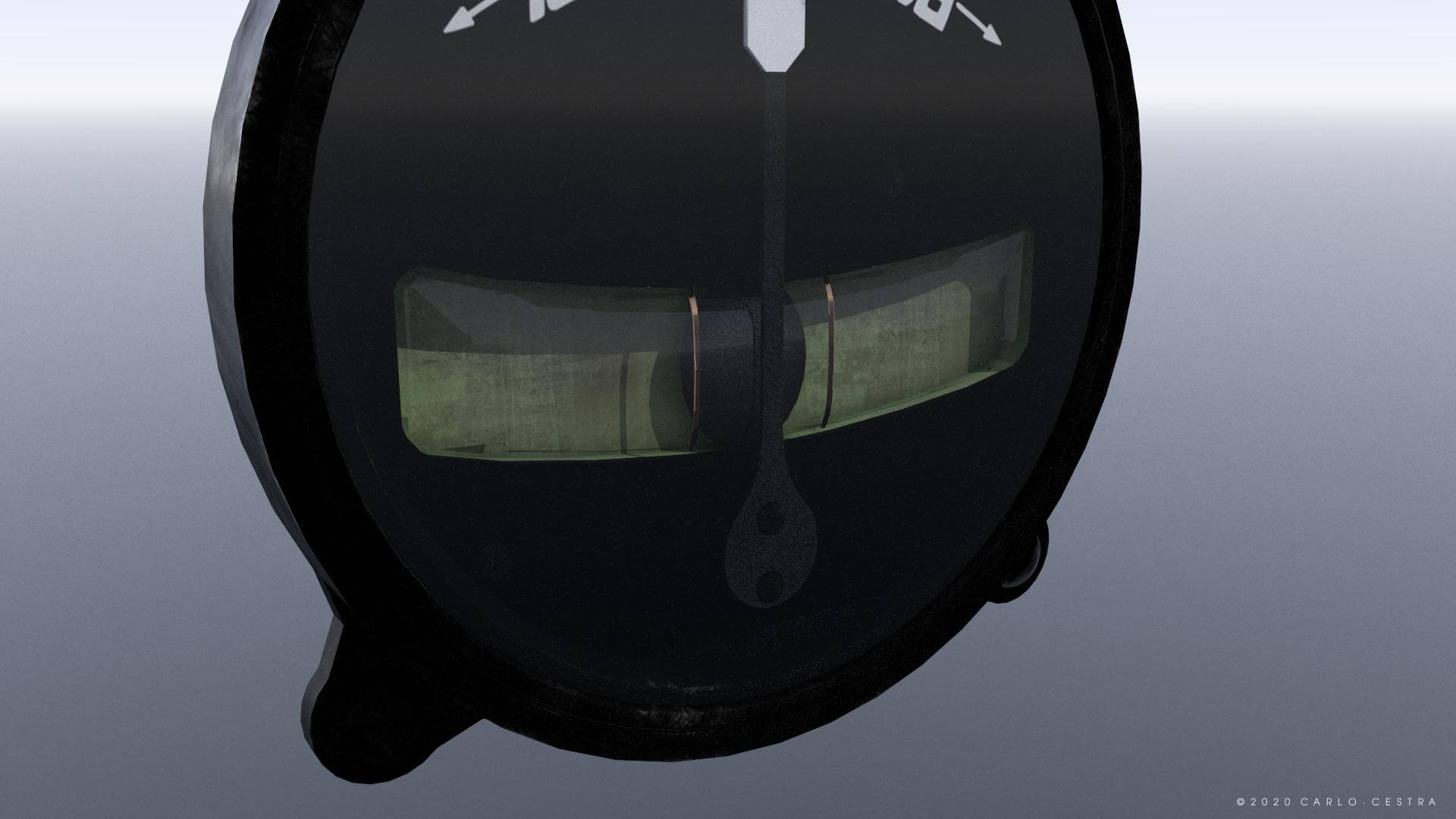 Japanese Turn and Bank Indicator - 3D Model by Carlo Cestra
