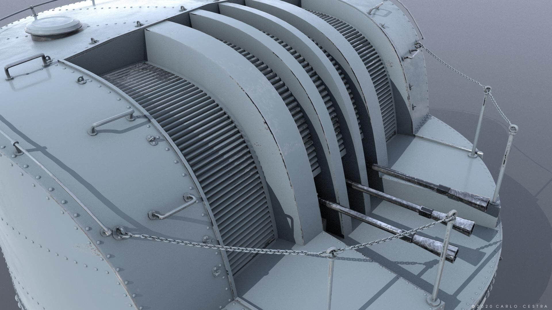 Japanese Type 96 AA Gun - 1945 3D Model by Carlo Cestra