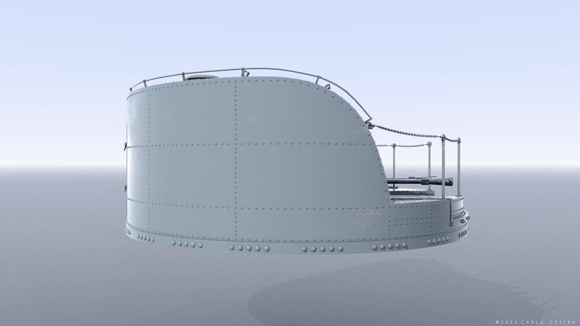 Japanese Type 96 AA Gun - 1945 3D Model by Carlo Cestra