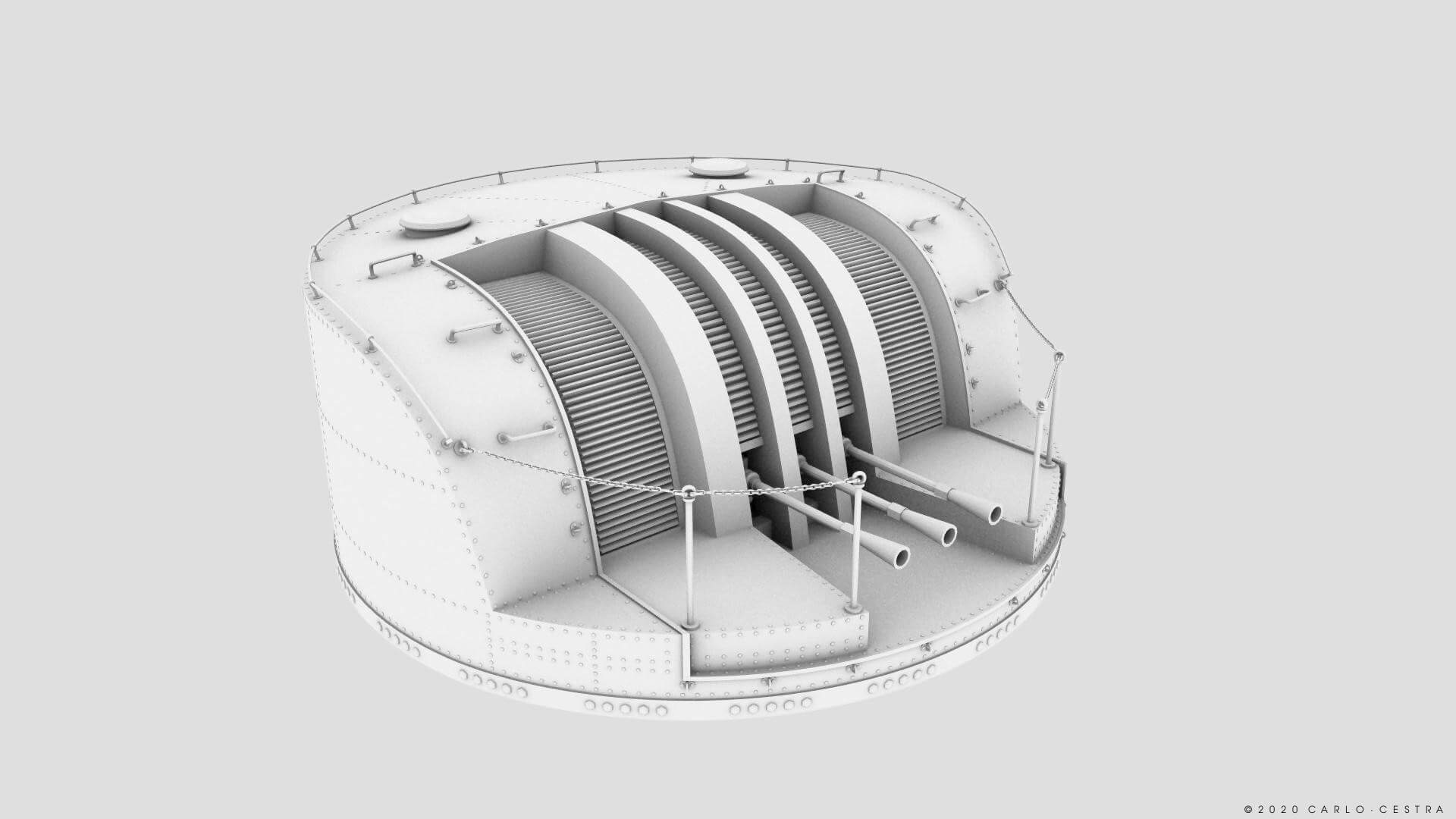 Japanese Type 96 AA Gun - 1945 3D Model by Carlo Cestra