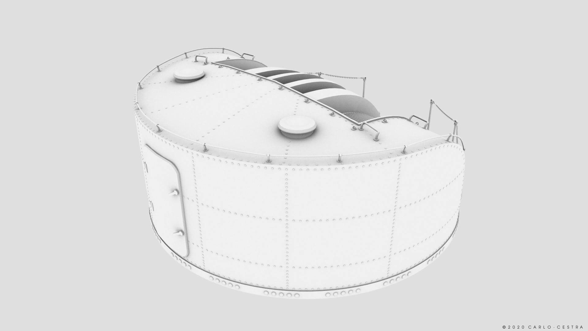 Japanese Type 96 AA Gun - 1945 3D Model by Carlo Cestra