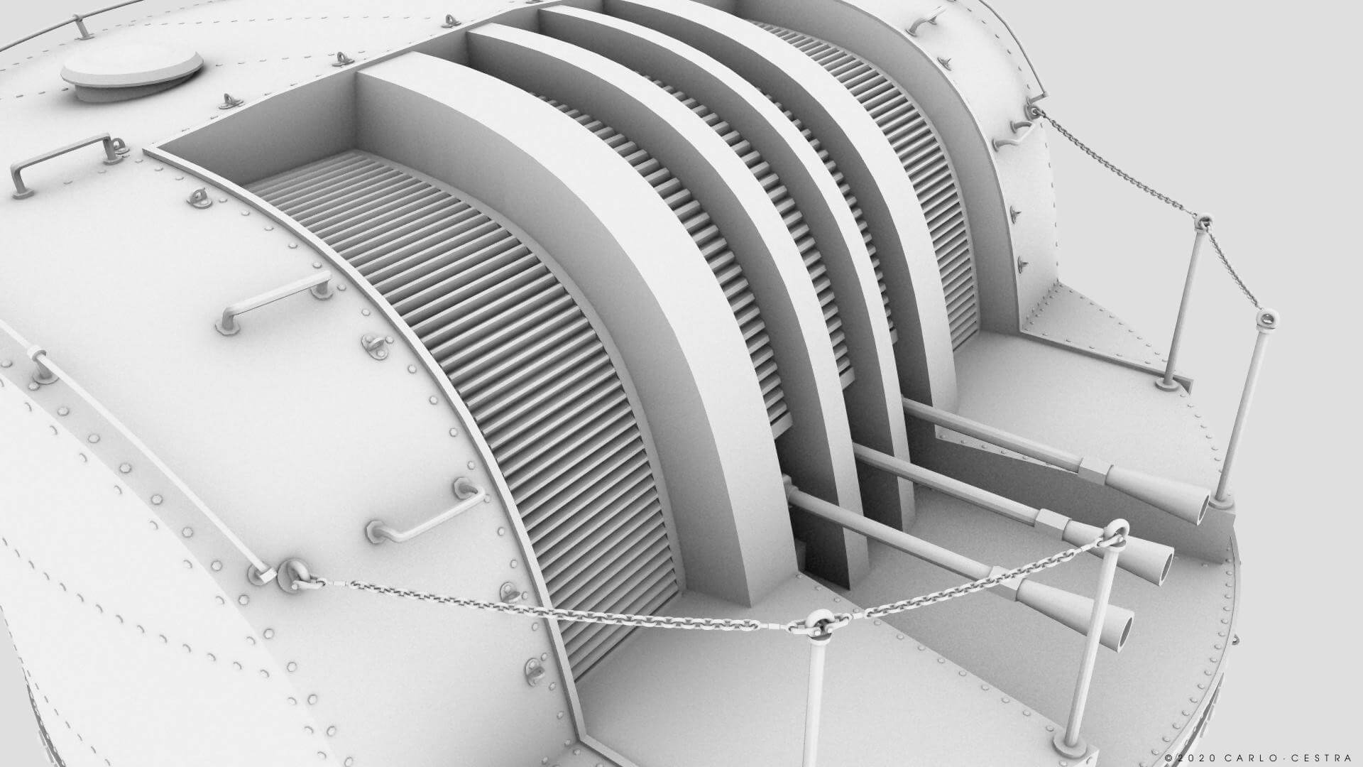 Japanese Type 96 AA Gun - 1945 3D Model by Carlo Cestra