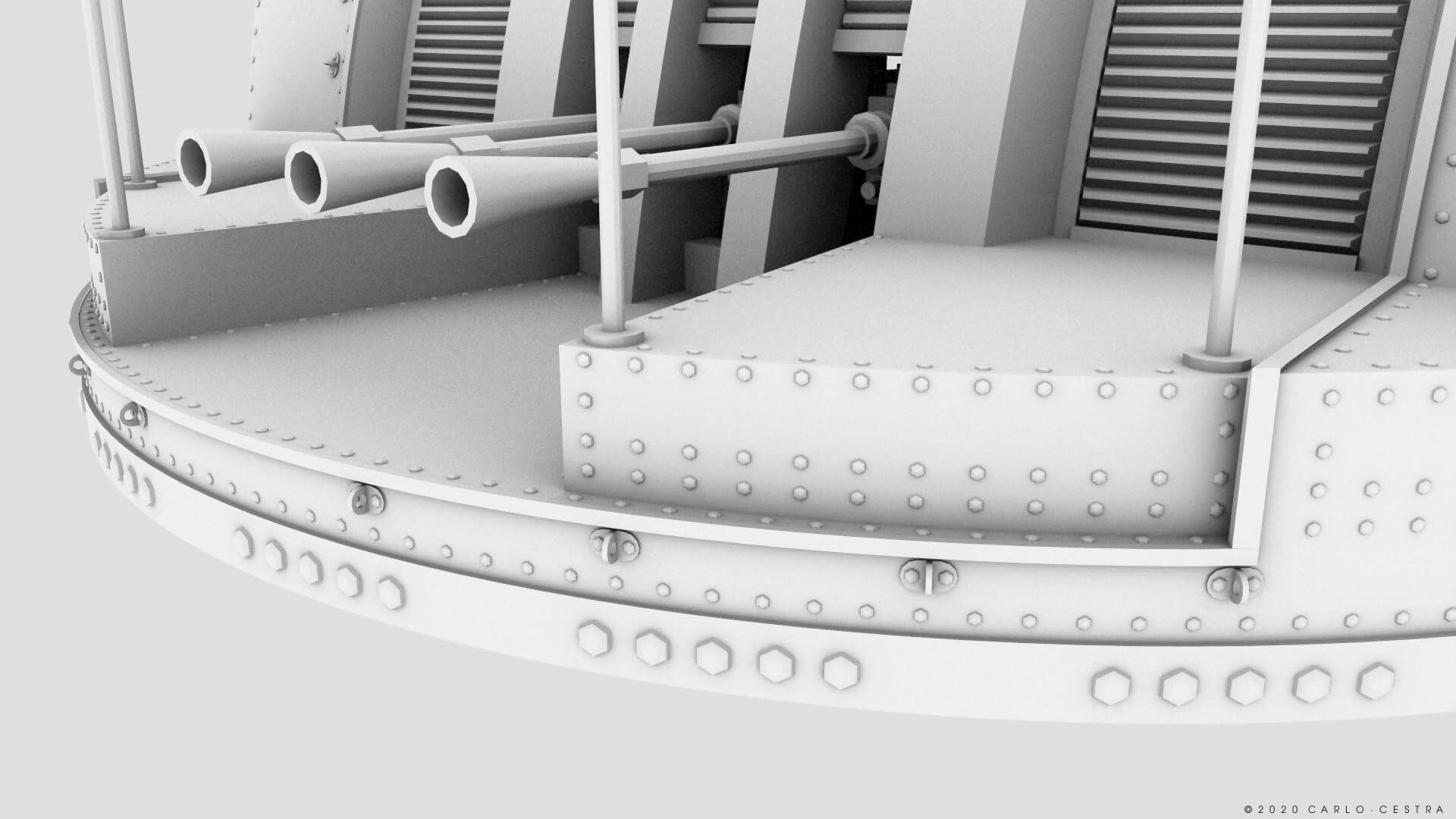 Japanese Type 96 AA Gun - 1945 3D Model by Carlo Cestra