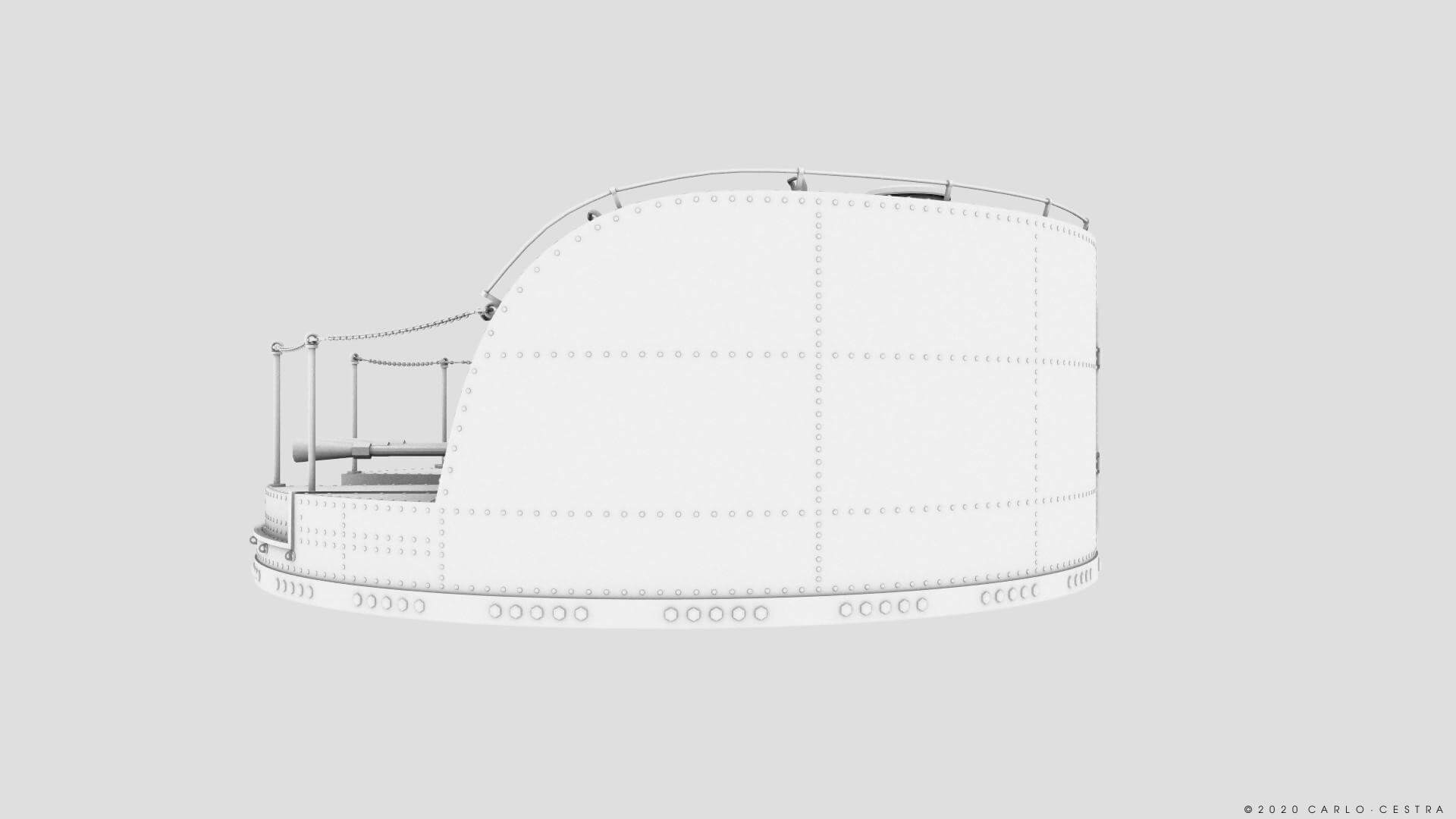 Japanese Type 96 AA Gun - 1945 3D Model by Carlo Cestra