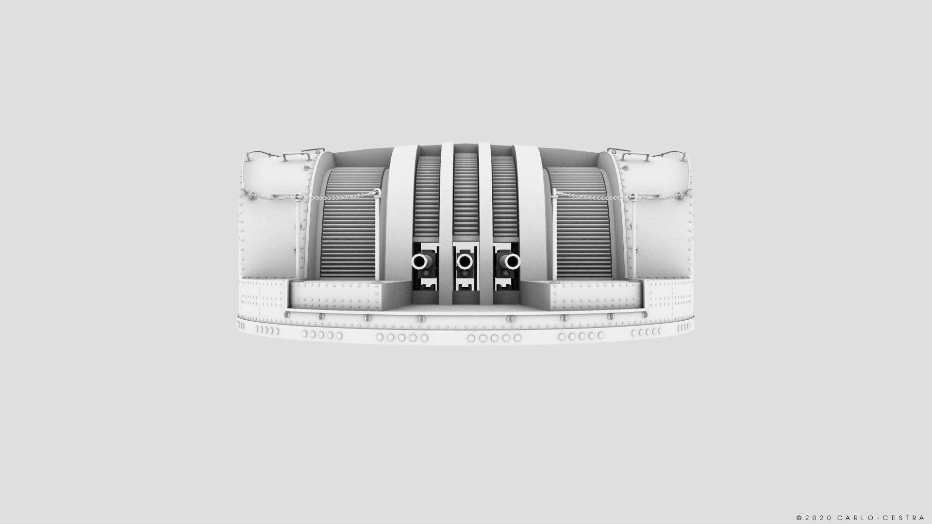 Japanese Type 96 AA Gun - 1945 3D Model by Carlo Cestra