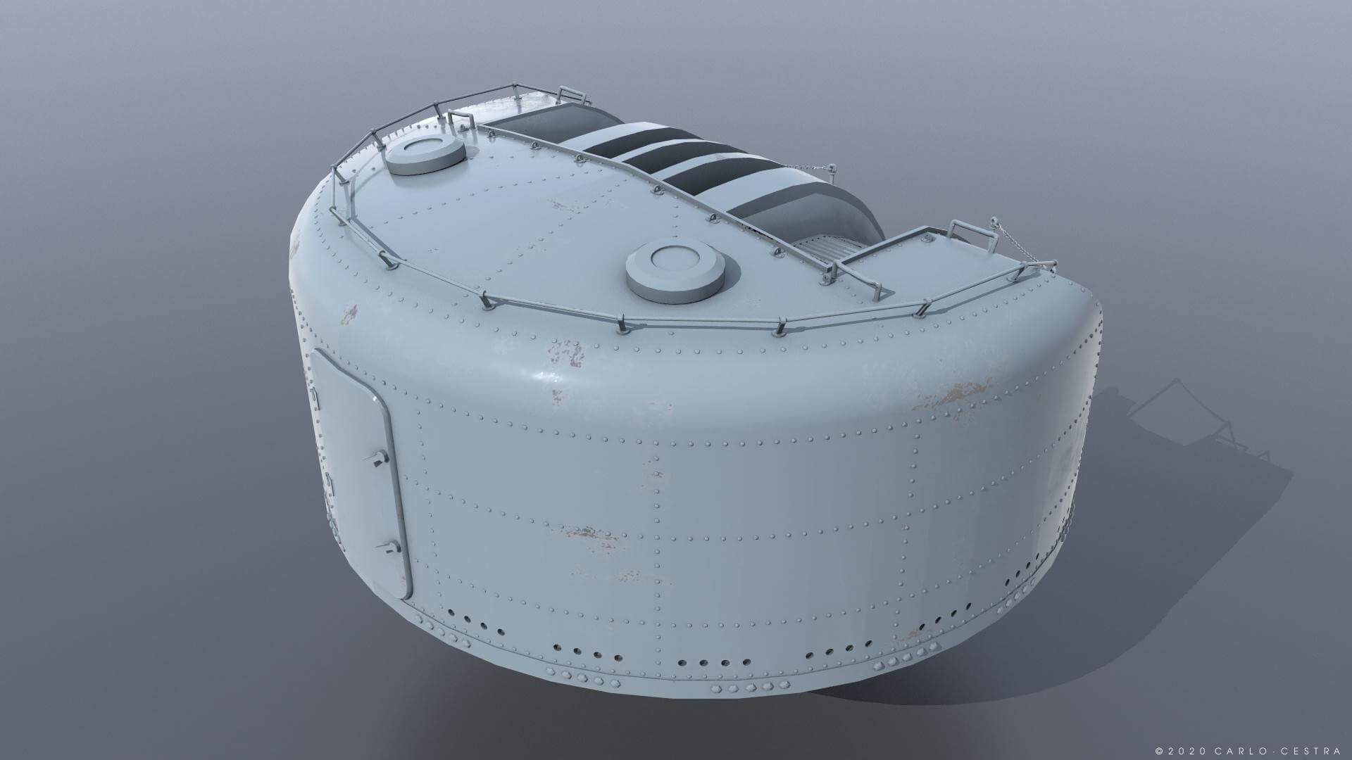 Japanese Type 96 AA Gun - 1941 3D Model by Carlo Cestra