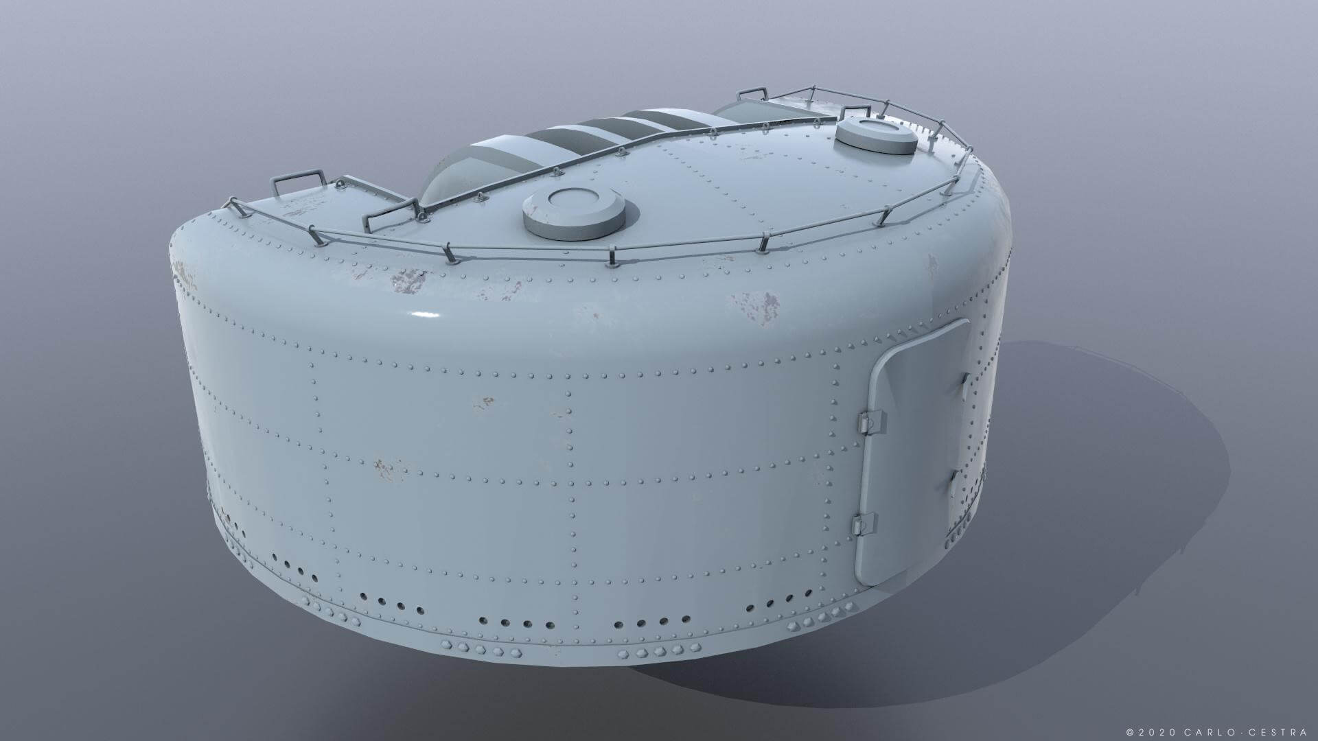 Japanese Type 96 AA Gun - 1941 3D Model by Carlo Cestra