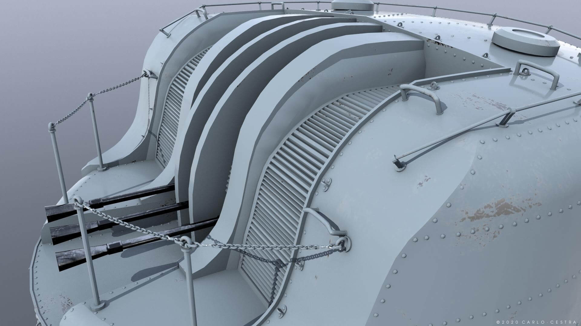 Japanese Type 96 AA Gun - 1941 3D Model by Carlo Cestra