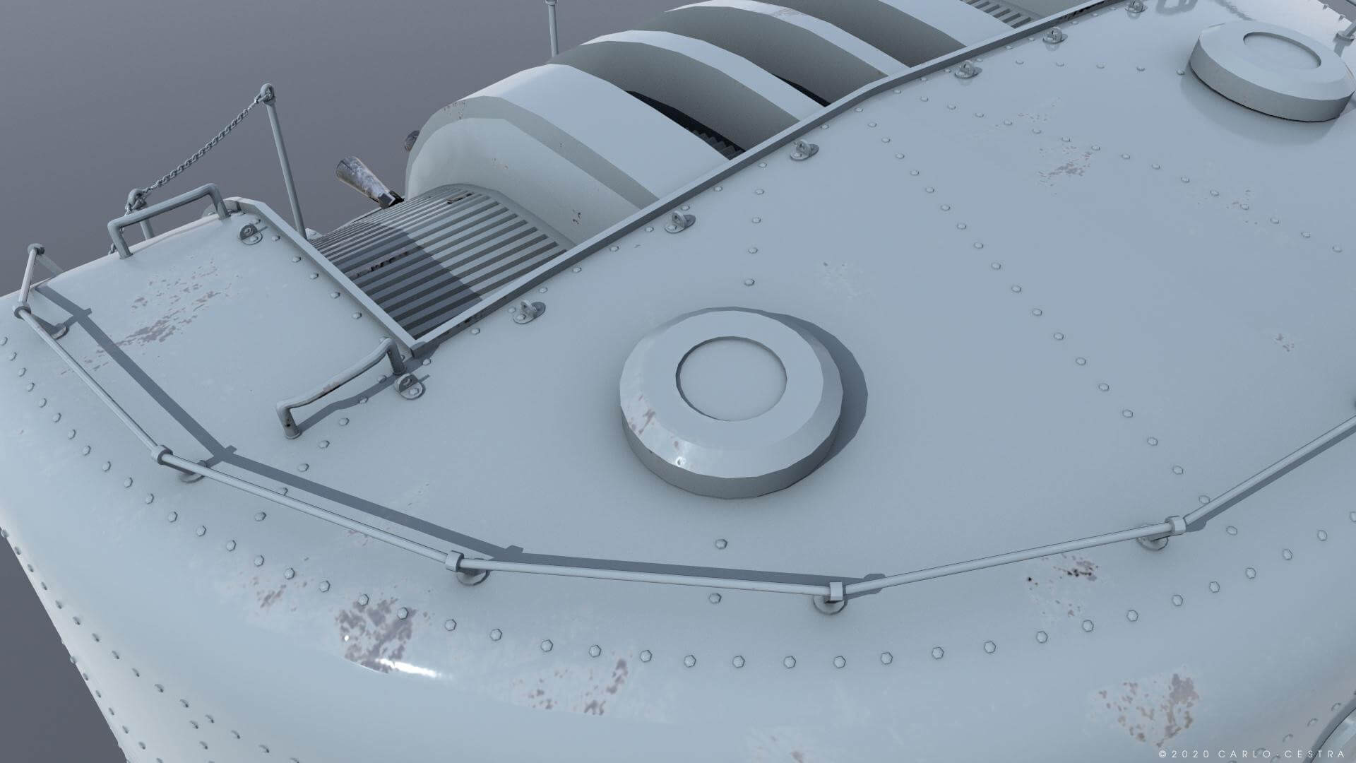 Japanese Type 96 AA Gun - 1941 3D Model by Carlo Cestra