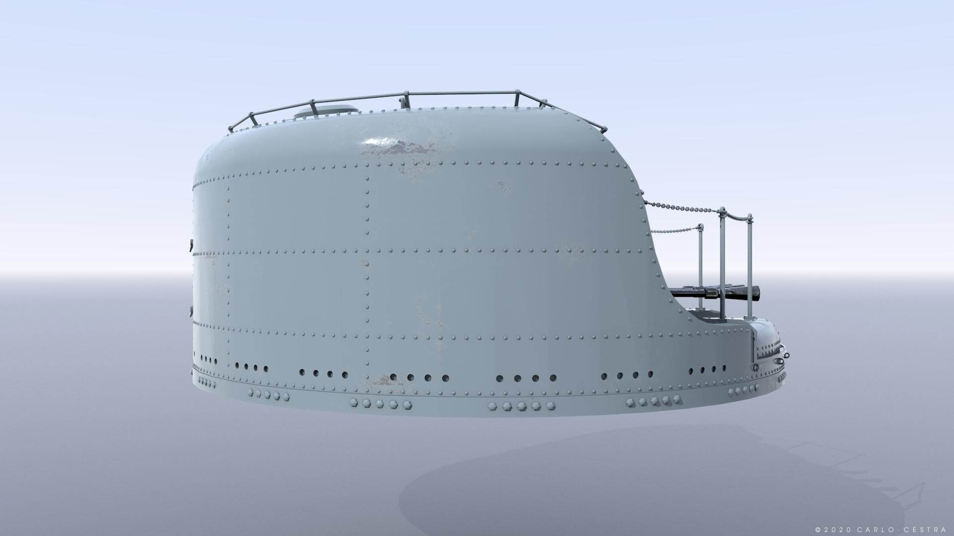 Japanese Type 96 AA Gun - 1941 3D Model by Carlo Cestra