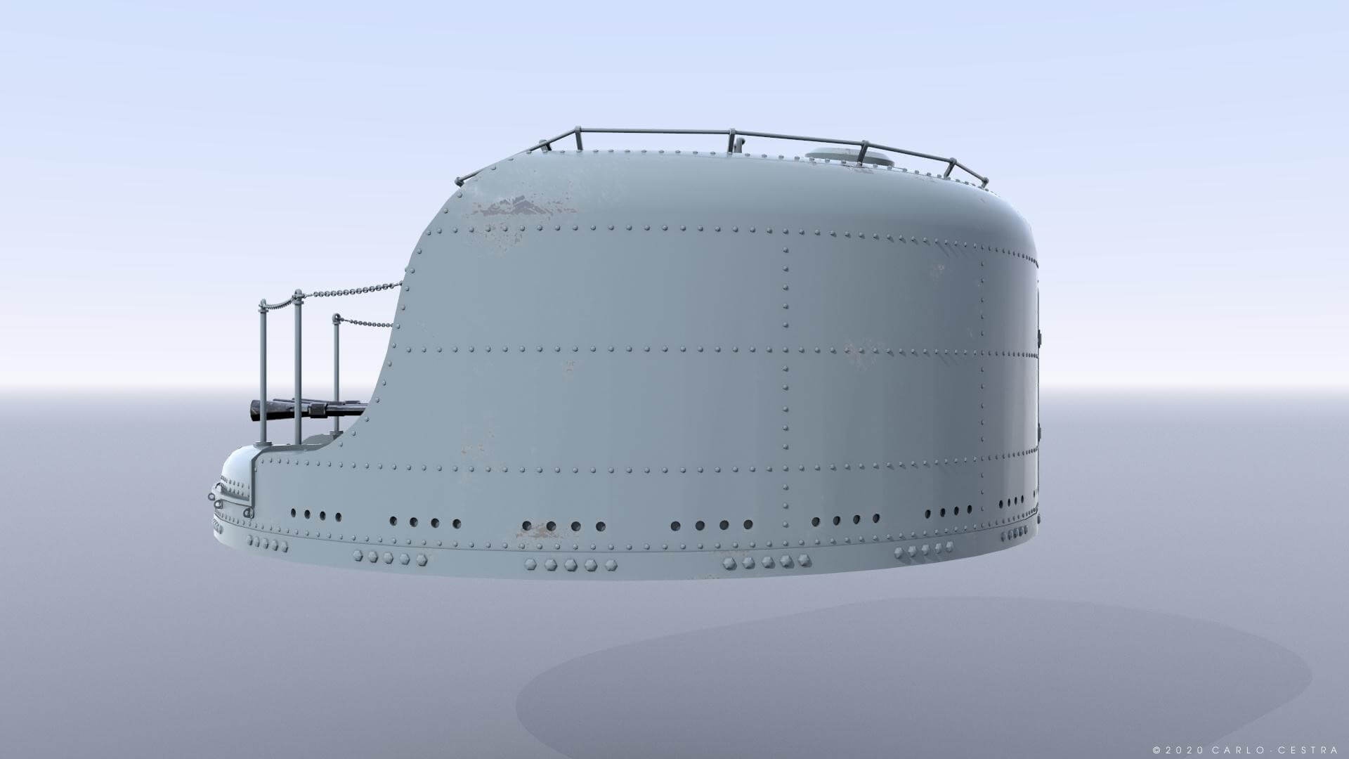 Japanese Type 96 AA Gun - 1941 3D Model by Carlo Cestra