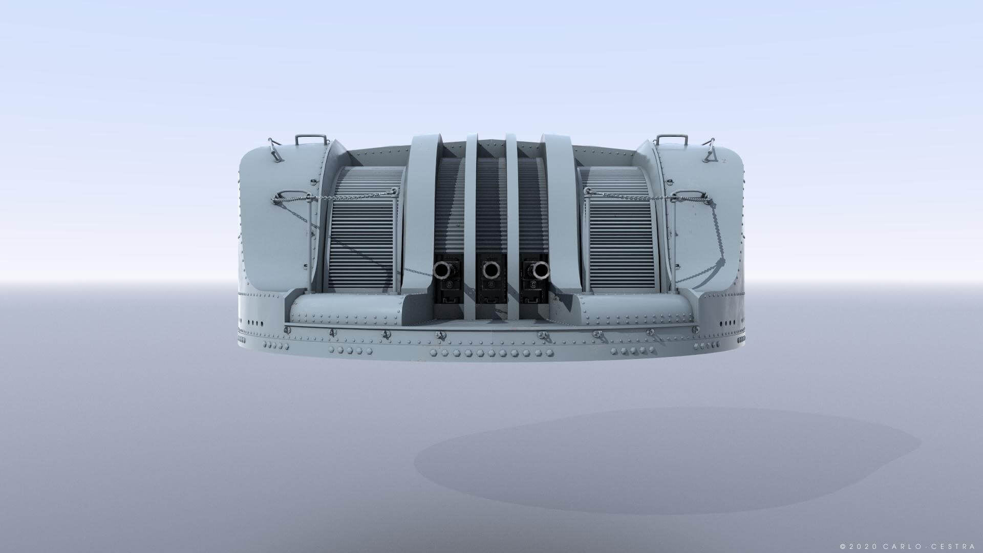 Japanese Type 96 AA Gun - 1941 3D Model by Carlo Cestra