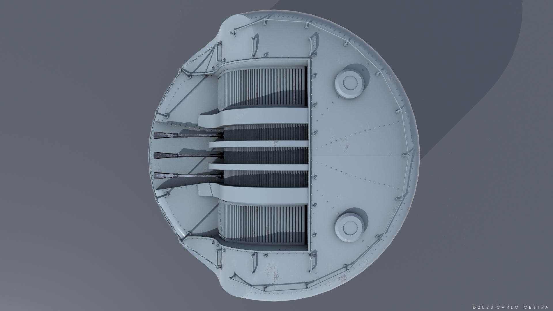 Japanese Type 96 AA Gun - 1941 3D Model by Carlo Cestra