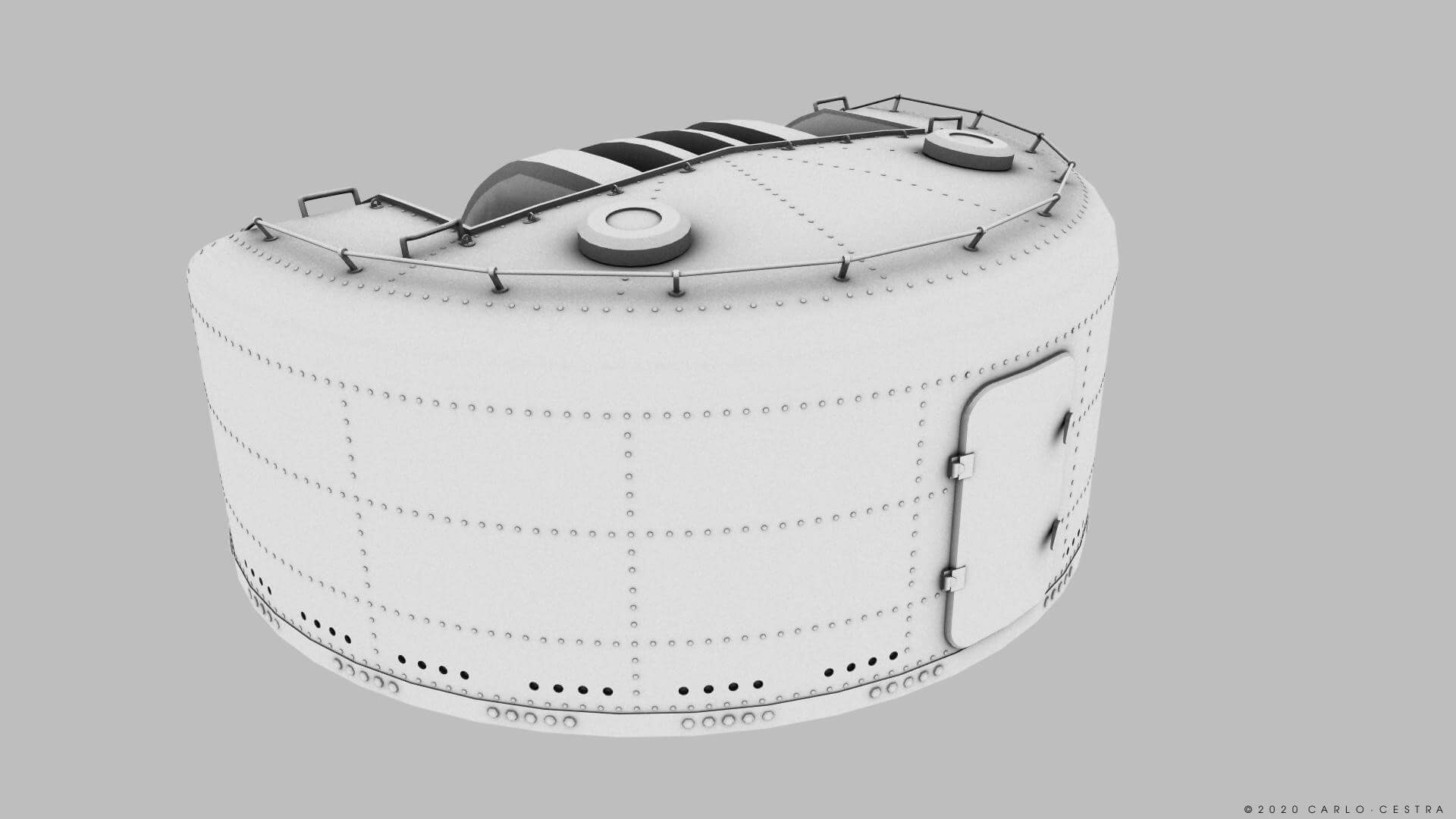 Japanese Type 96 AA Gun - 1941 3D Model by Carlo Cestra